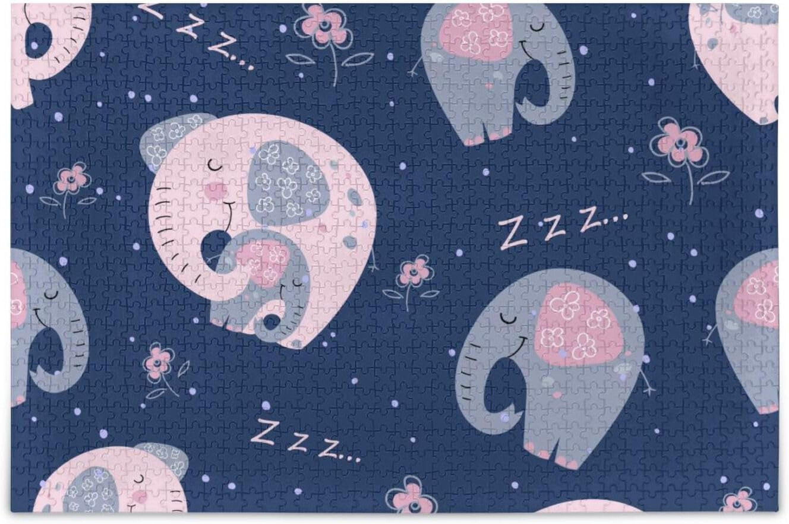Dreamtimes Cute Elephant Jigsaw Puzzle for Adults Teens Kids, 500 ...