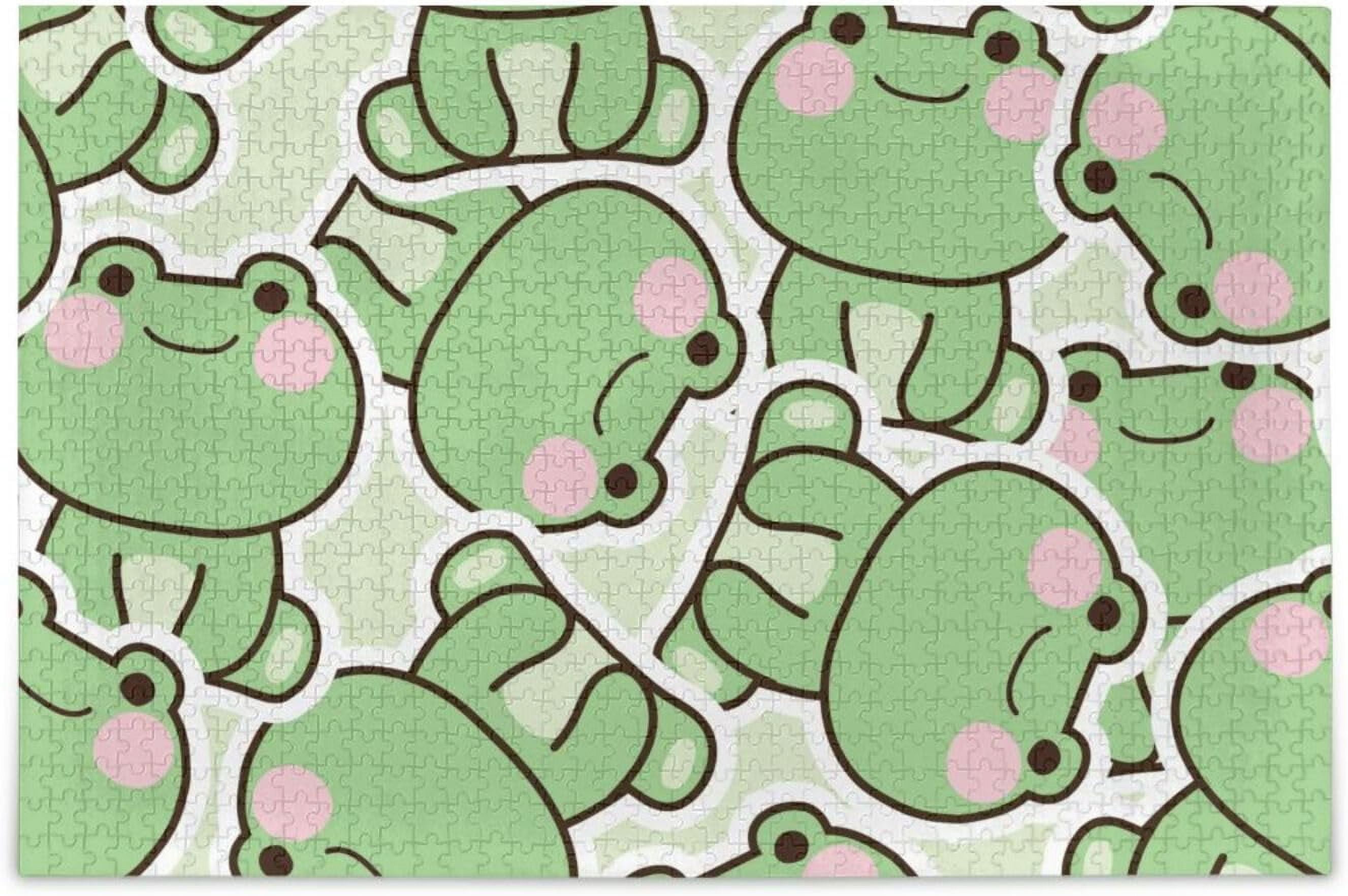 Dreamtimes Cute Frog Jigsaw Puzzle for Adults Teens Kids, 1000 Pieces ...