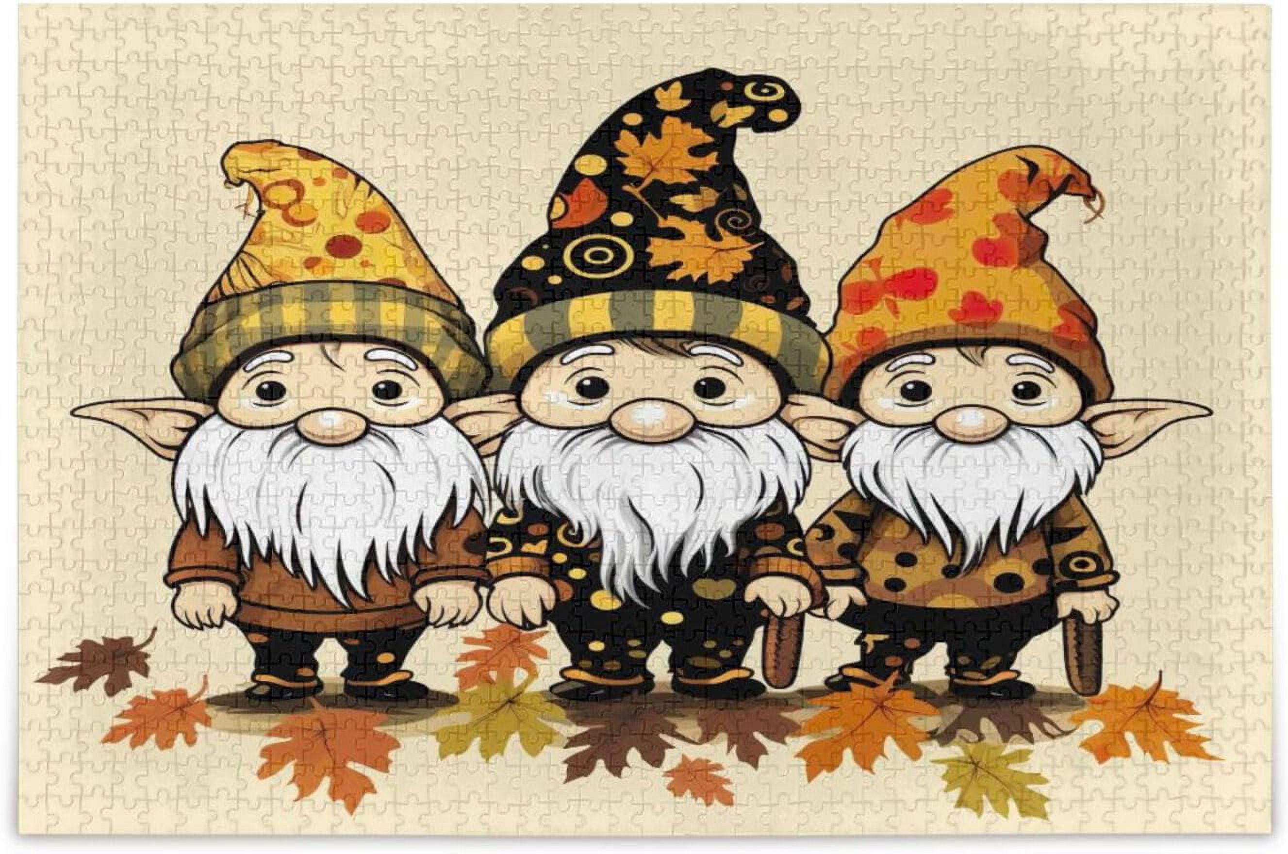 Dreamtimes Cute Gnomes Jigsaw Puzzles for Adults 1000 Pieces ...