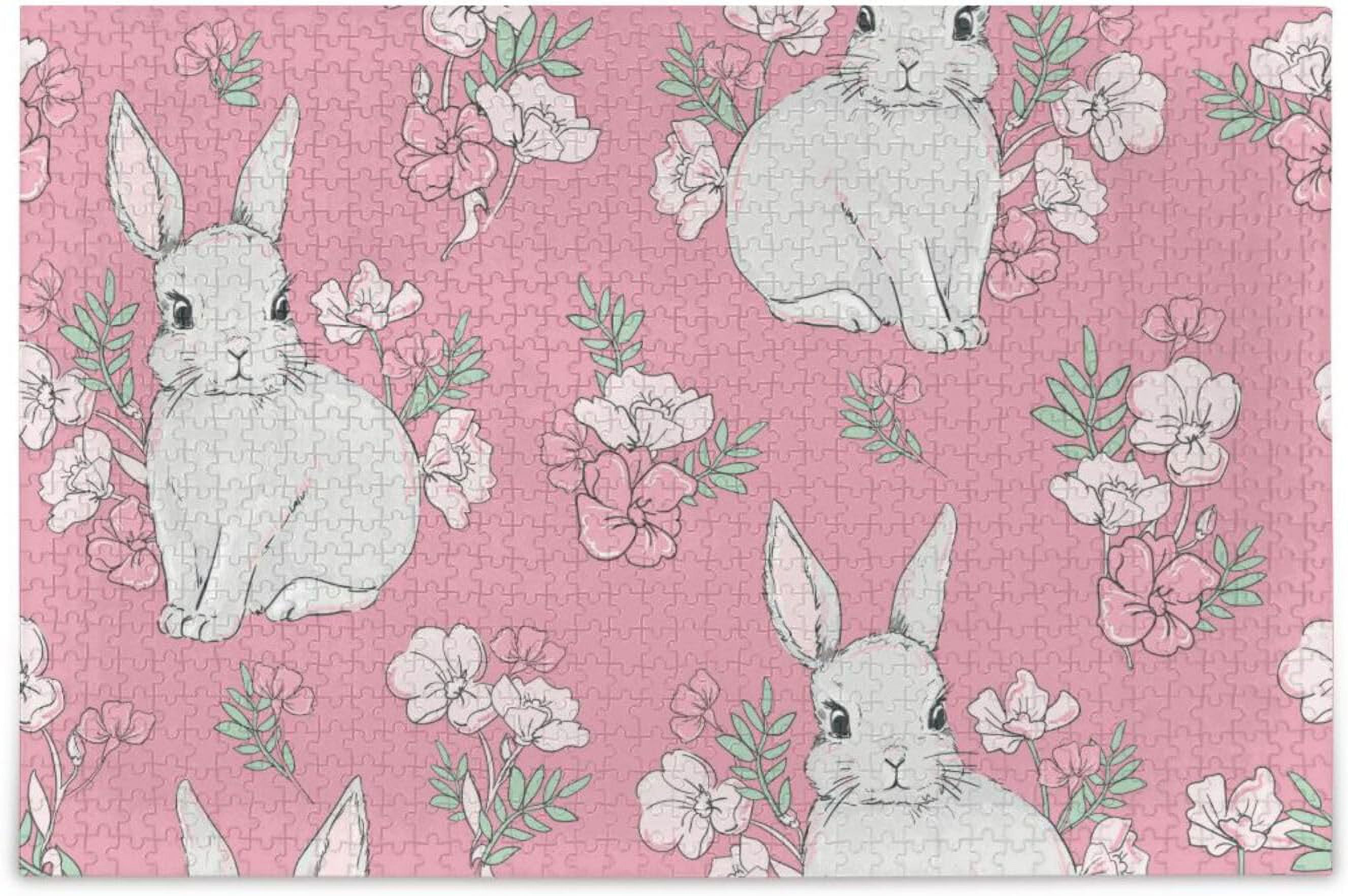 Dreamtimes Cute Rabbit Jigsaw Puzzle for Adults Teens Kids, 500 Pieces ...