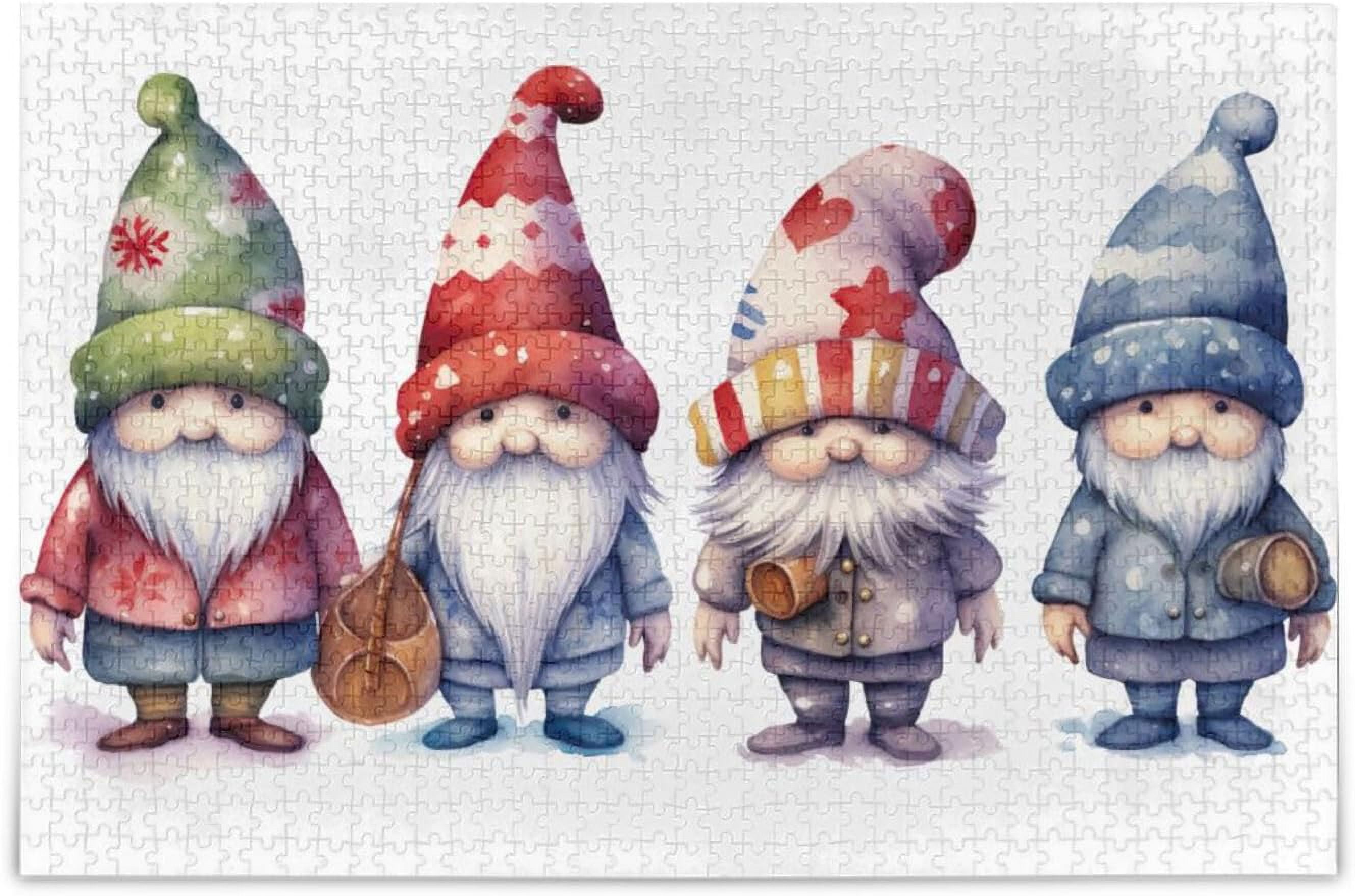Dreamtimes Cute Winter Gnomes Puzzle 1000 Pieces - Wooden Jigsaw ...