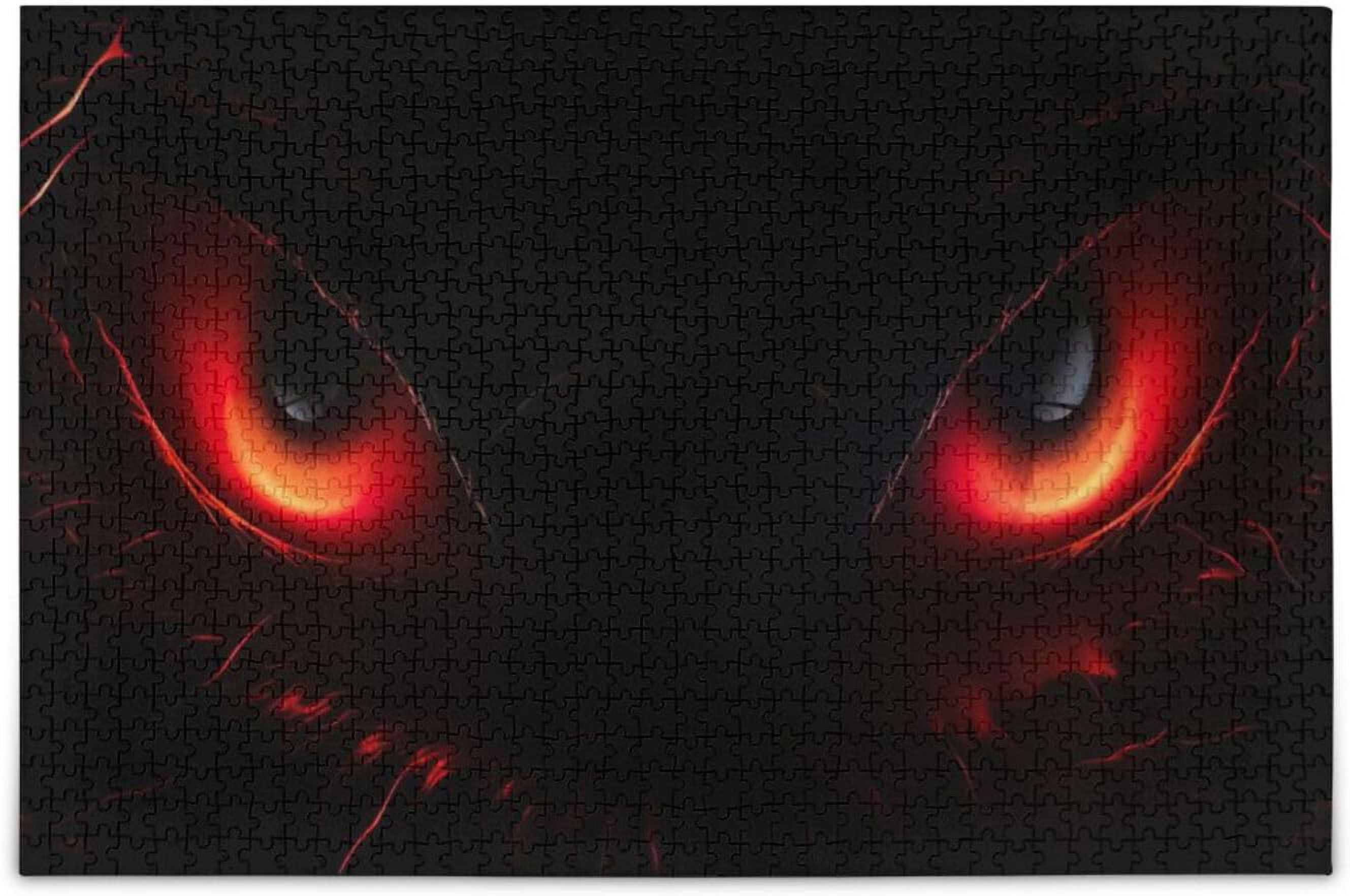 Dreamtimes Dark Monster Eyes Puzzle 1000 Pieces - Wooden Jigsaw Puzzles ...