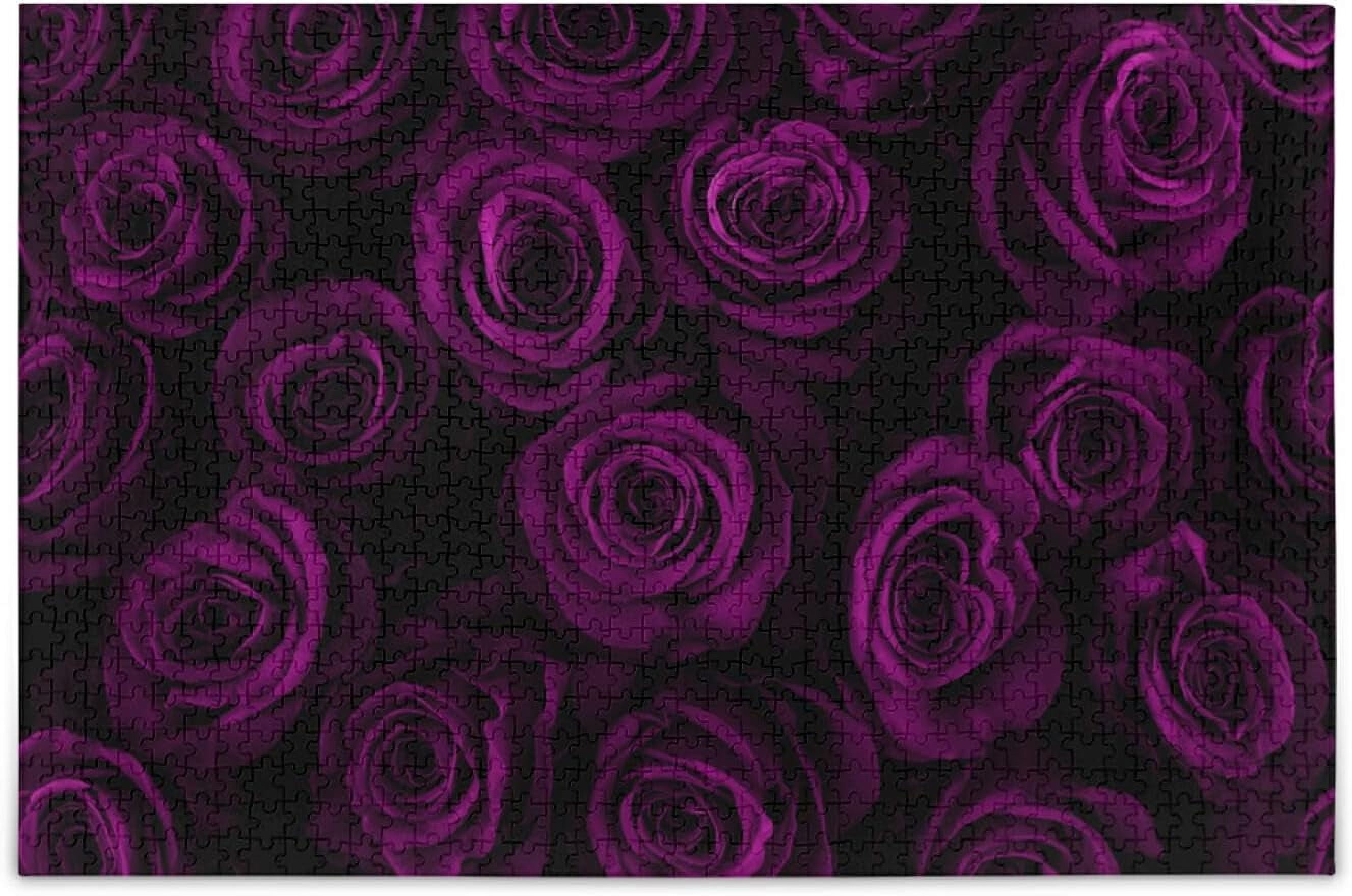 Dreamtimes Deep Purple Roses Jigsaw Puzzles, Puzzles for Adults 1000 ...