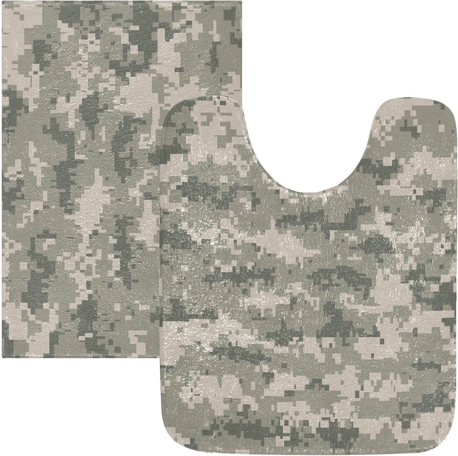 Dreamtimes Dessert Digital Camouflage Camo Bath Mat for Bathroom Shower ...