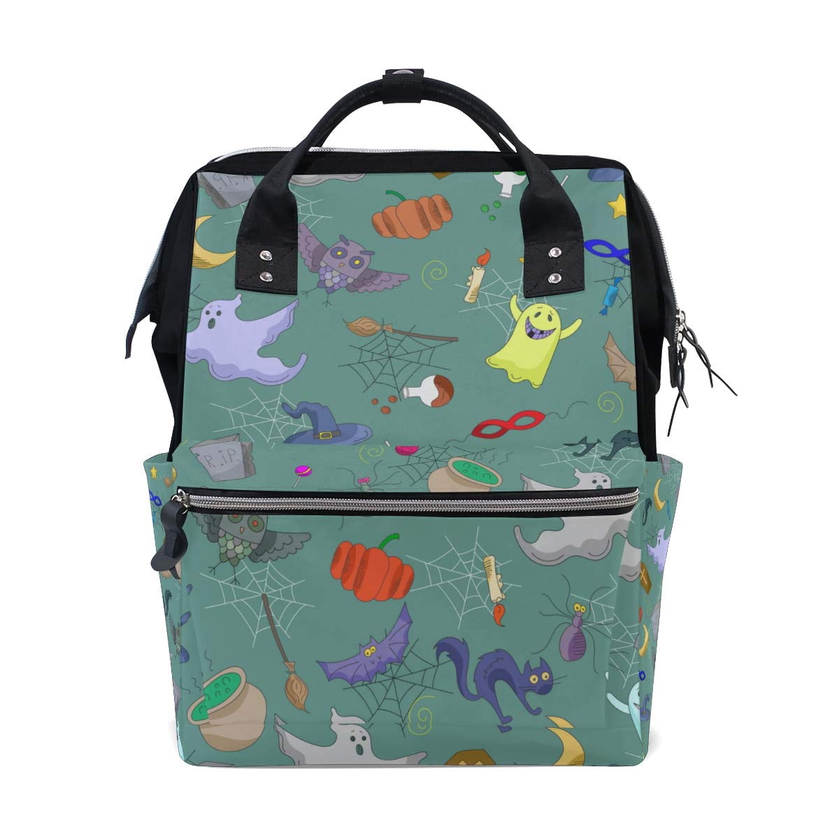 Dreamtimes Diaper Bag Backpack Halloween Theme Casual Daypack Multi ...