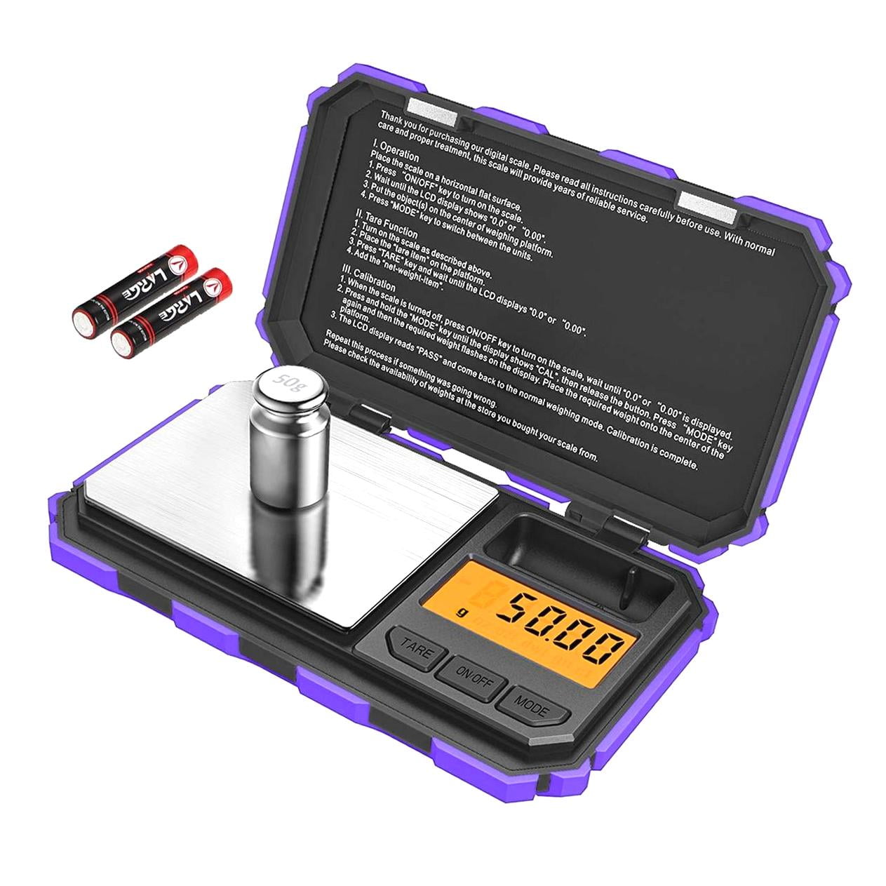 Dreamtimes Digital Mini Scale, 200g 0.01g Portable Scale with 50g Calibration Weight, Electronic ...