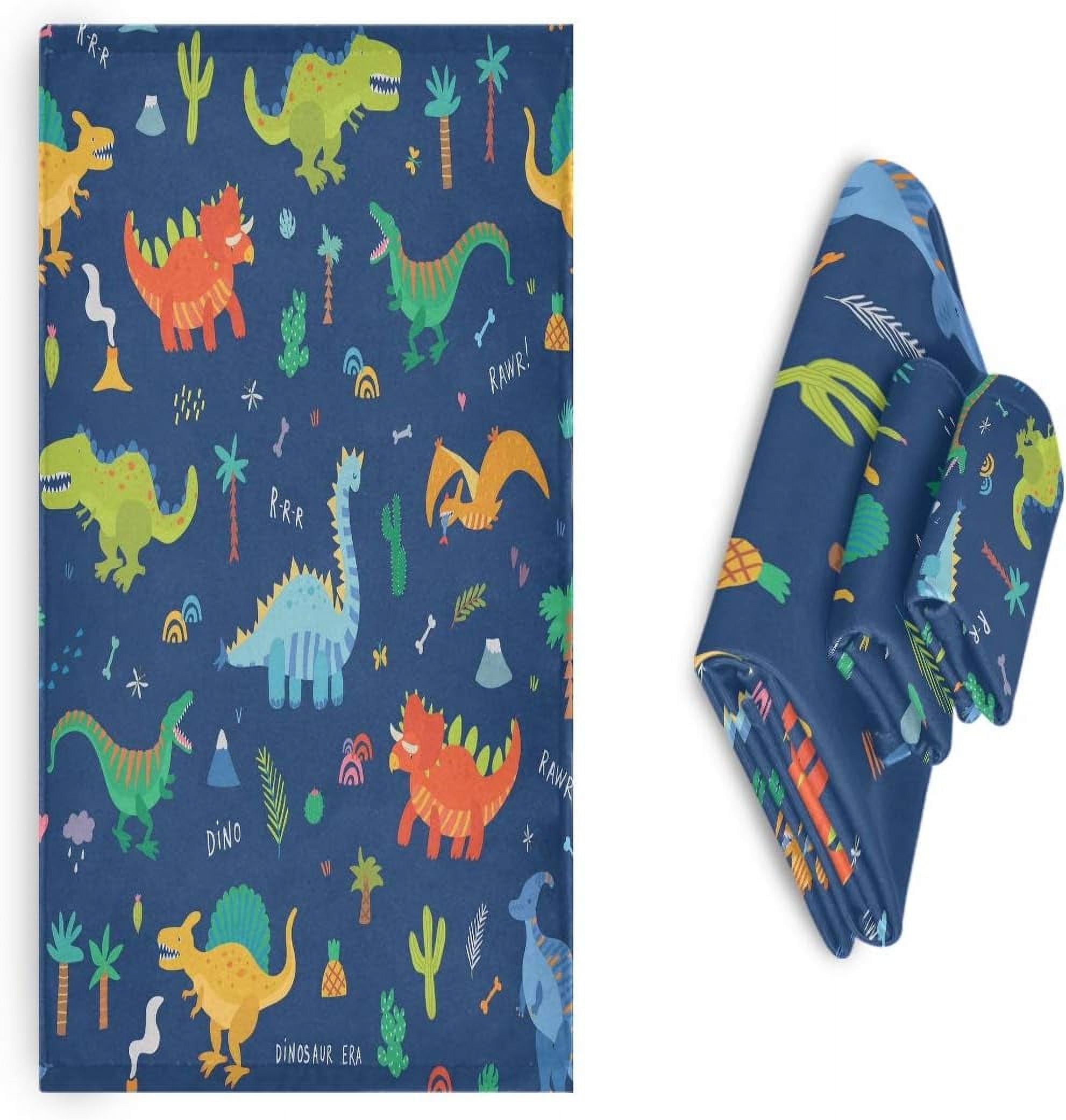Dreamtimes Dinosaur Towel Set Bathroom Sets Highly Absorbent ...