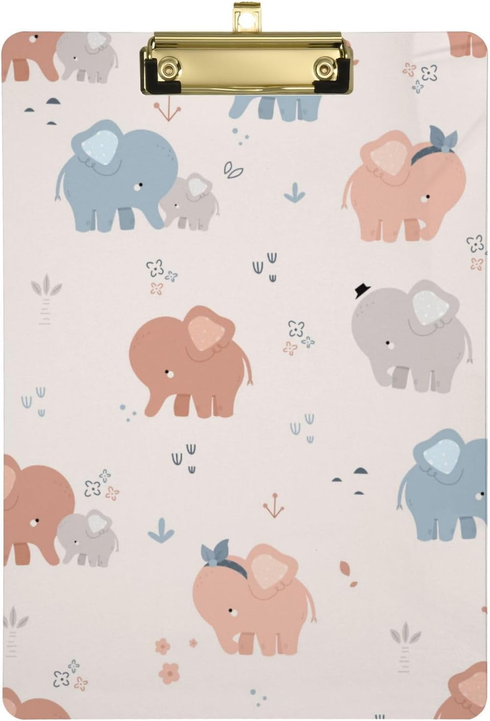 Dreamtimes Elephant Clipboards Stardard A4 Letter Size, Decorative Clipboard with Low Profile ...