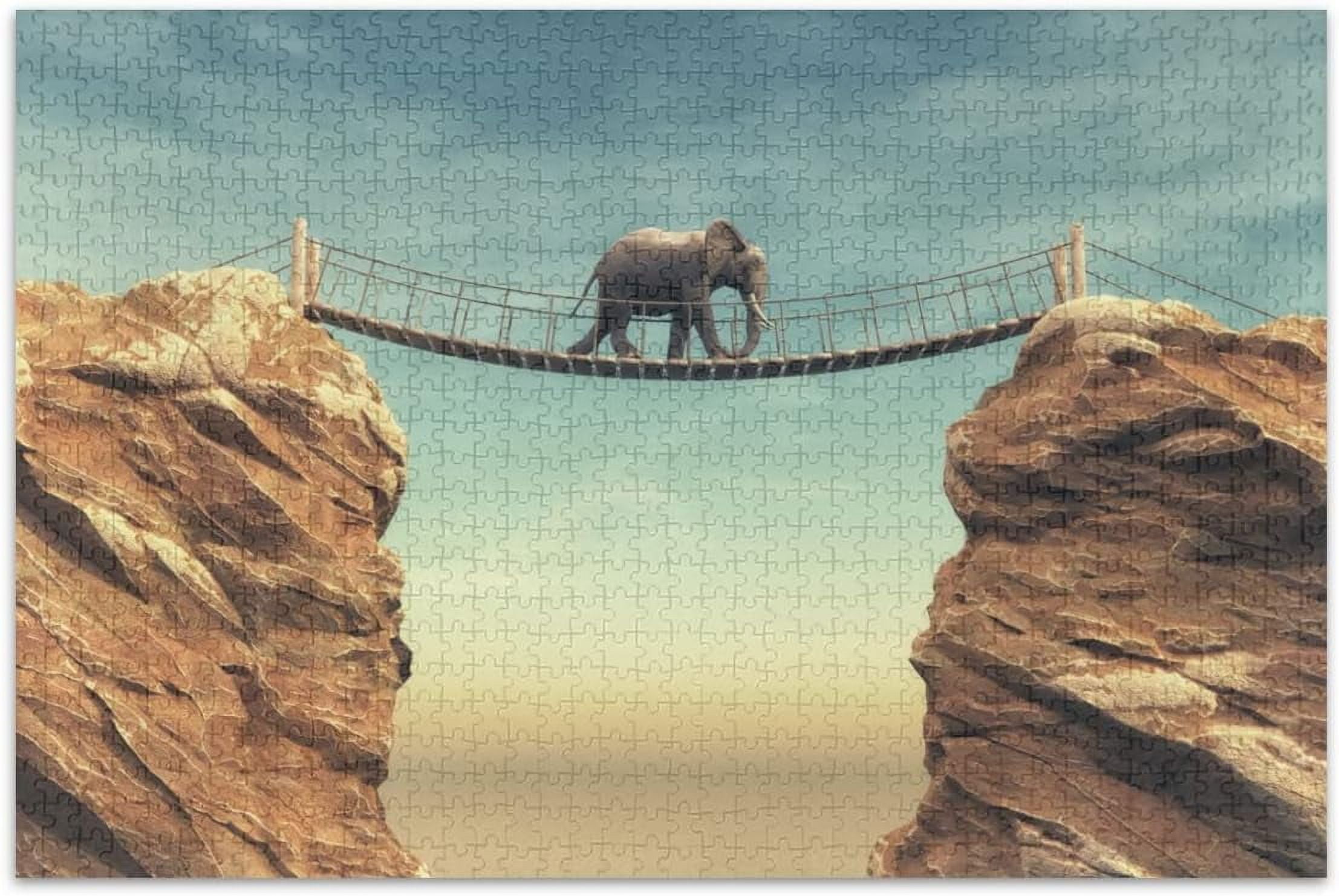 Dreamtimes Elephant Jigsaw Puzzles 1000 Piece for Adults Large Puzzle ...