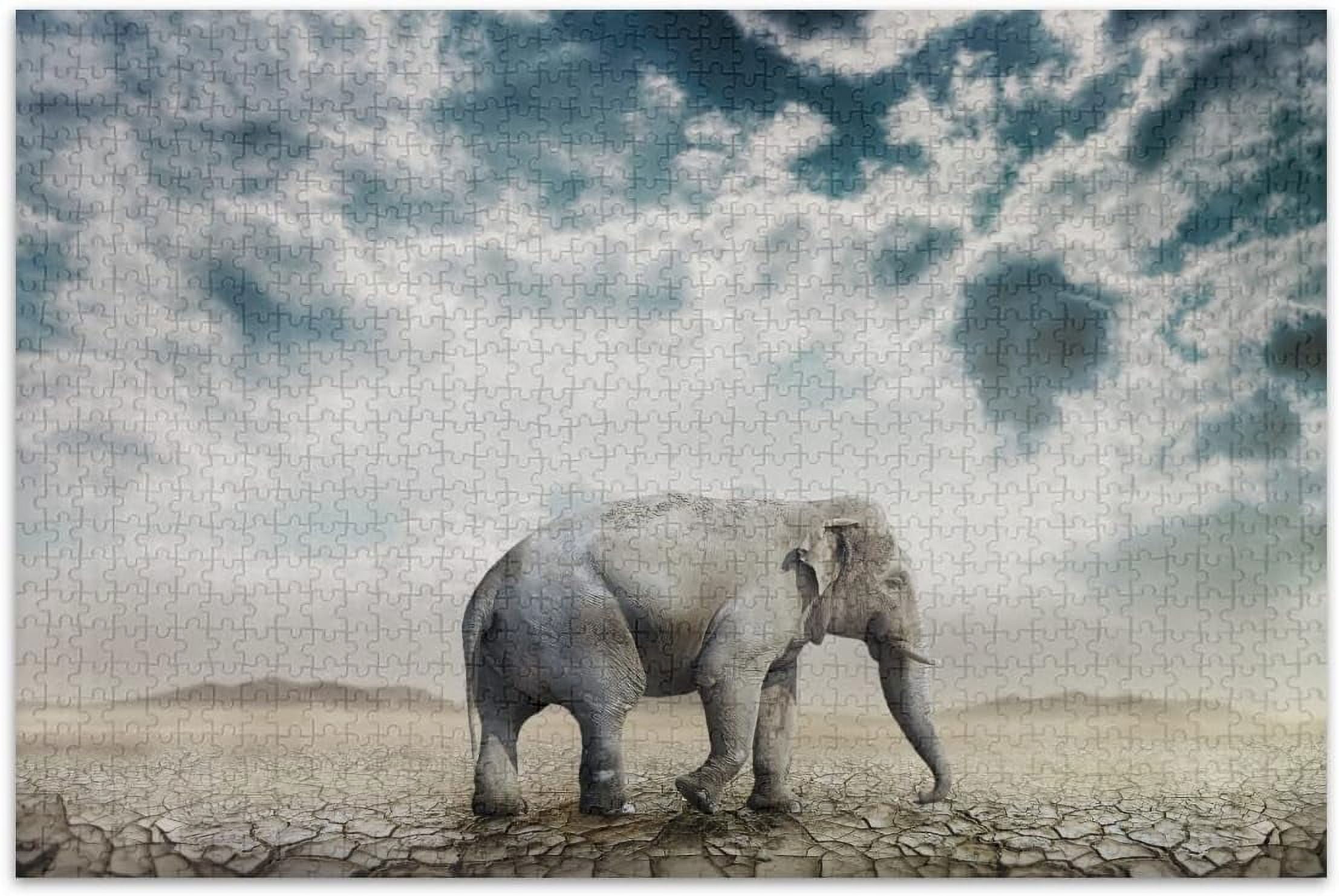 Dreamtimes Elephant Jigsaw Puzzles 1000 Piece for Adults Large Puzzle ...