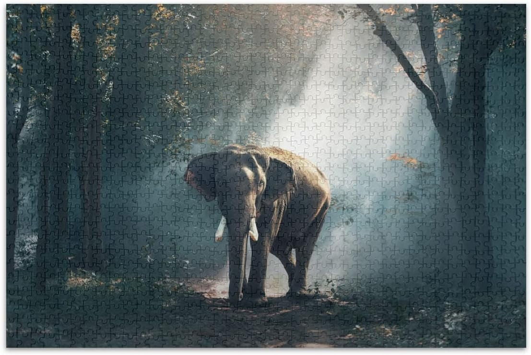 Dreamtimes Elephant Jigsaw Puzzles 500 Piece for Adults Large Puzzle ...
