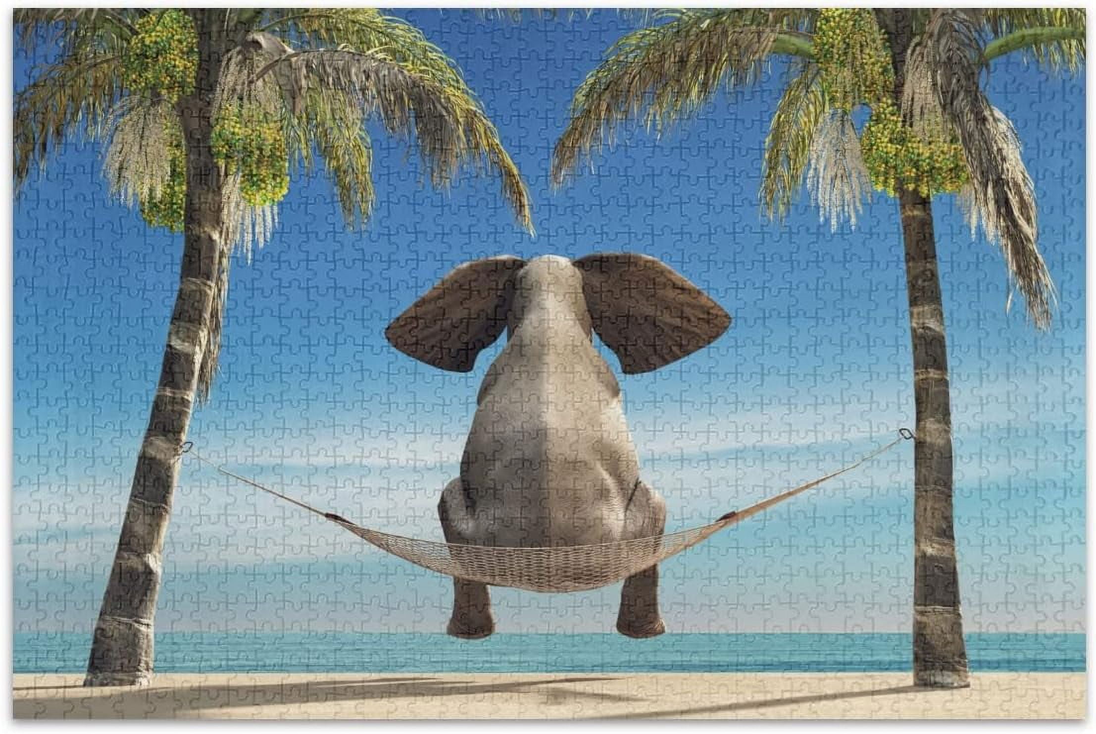 Dreamtimes Elephant Jigsaw Puzzles 500 Piece for Adults Large Puzzle ...