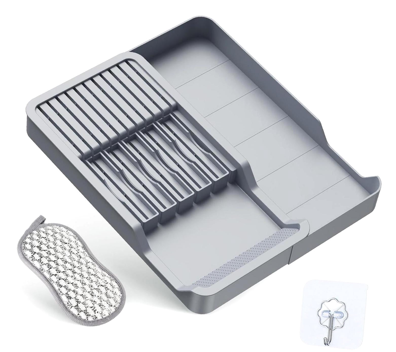 Dreamtimes Expandable Kitchen Knife Drawer Organizer, 11-in-1 Knife ...