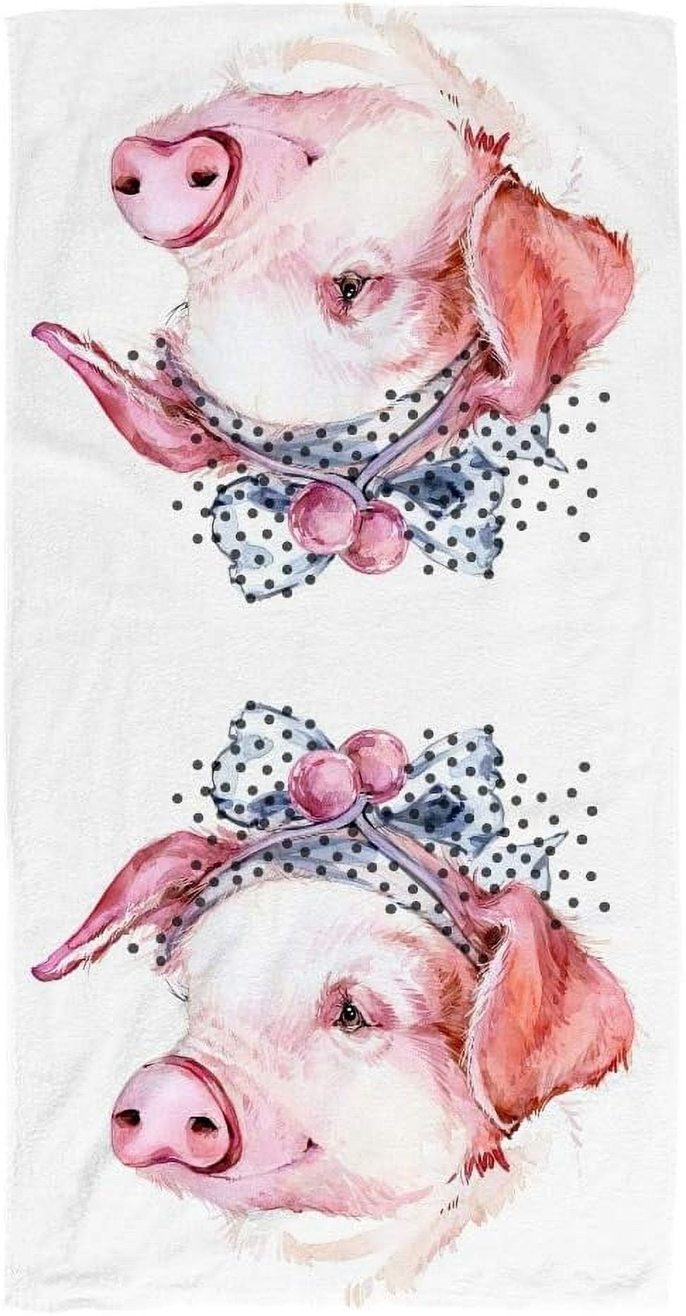 Dreamtimes Face Towel Hand Cloth Terry Towels Washcloth Pig Cute ...