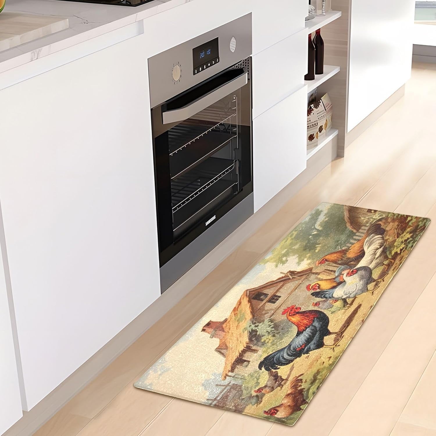 Dreamtimes Farm Chickens Kitchen Mat 20"x39", Non Skid Kitchen Runner ...