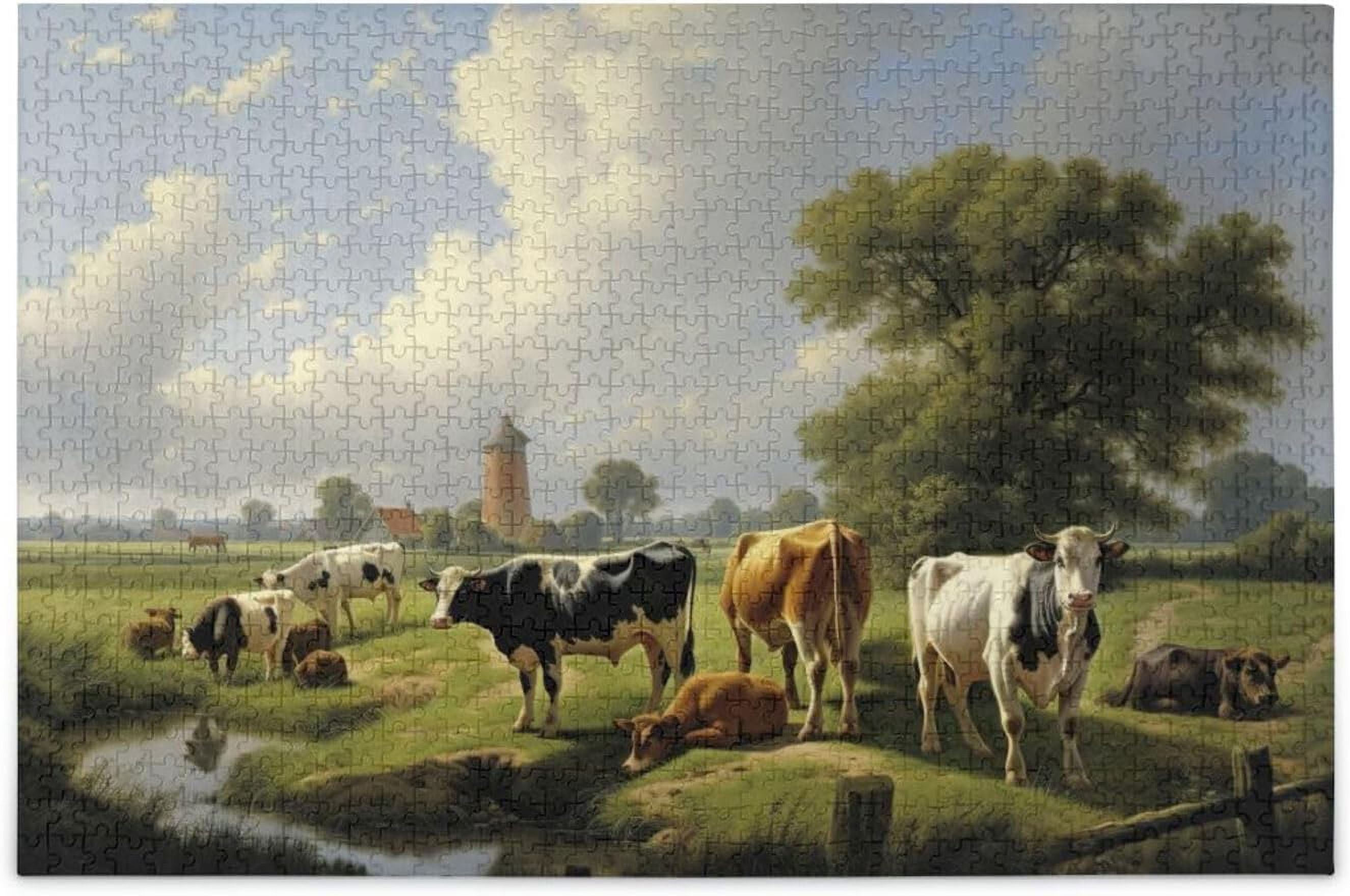 Dreamtimes Farm Cows Puzzles for Adults 500 Pieces, Adults and Kids ...