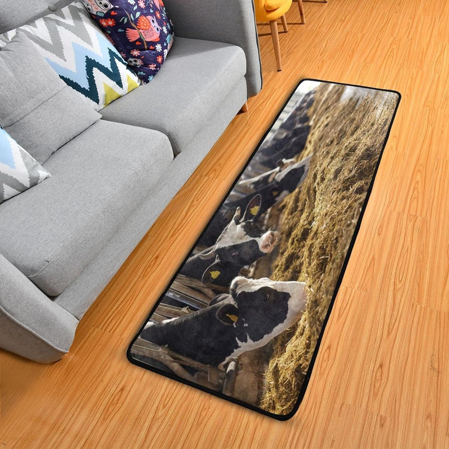 Dreamtimes Farmhouse Cattle Cows Hallway Runner Rug 2'x6' Kitchen Rug ...