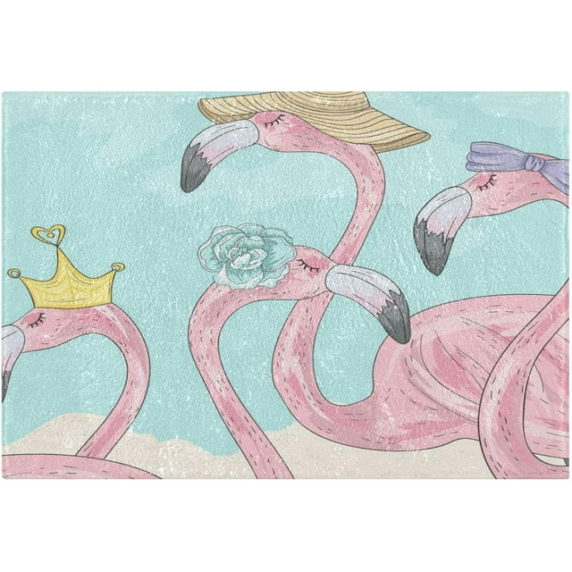 Dreamtimes Flamingo Anti-Slip Ultra Absorbent Durable Bath Rug with ...