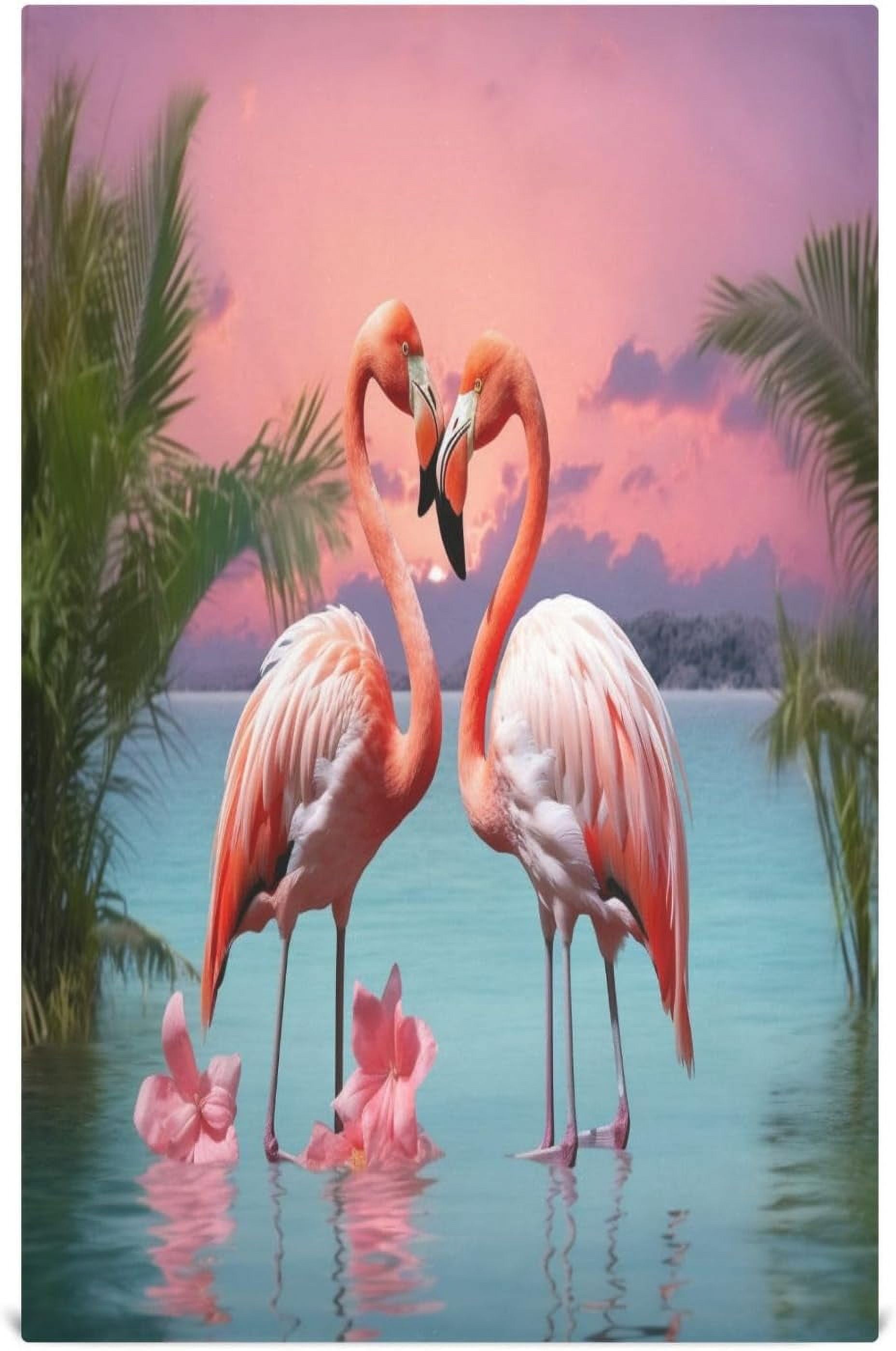 Dreamtimes Flamingo Kitchen Dish Towel 1 Pack, Soft Absorbent ...