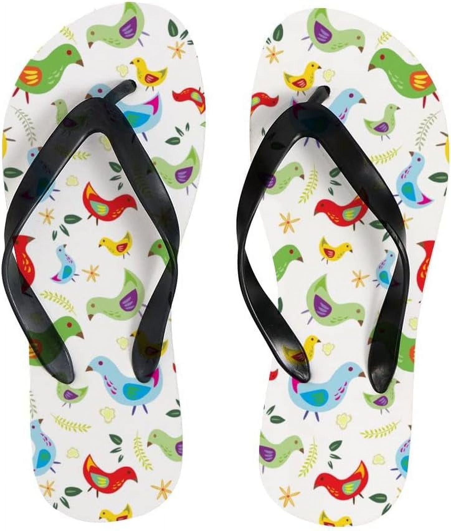 Dreamtimes Flip Flops Slippers Cute Birds Floral Flowers Sandals for ...