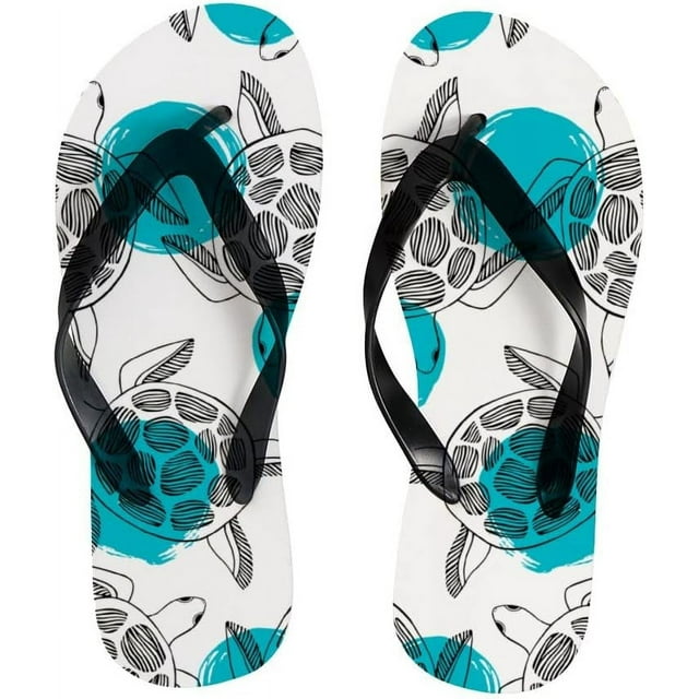 Dreamtimes Flip Flops Slippers Ocean Sea Turtle Tortoise Animal for ...