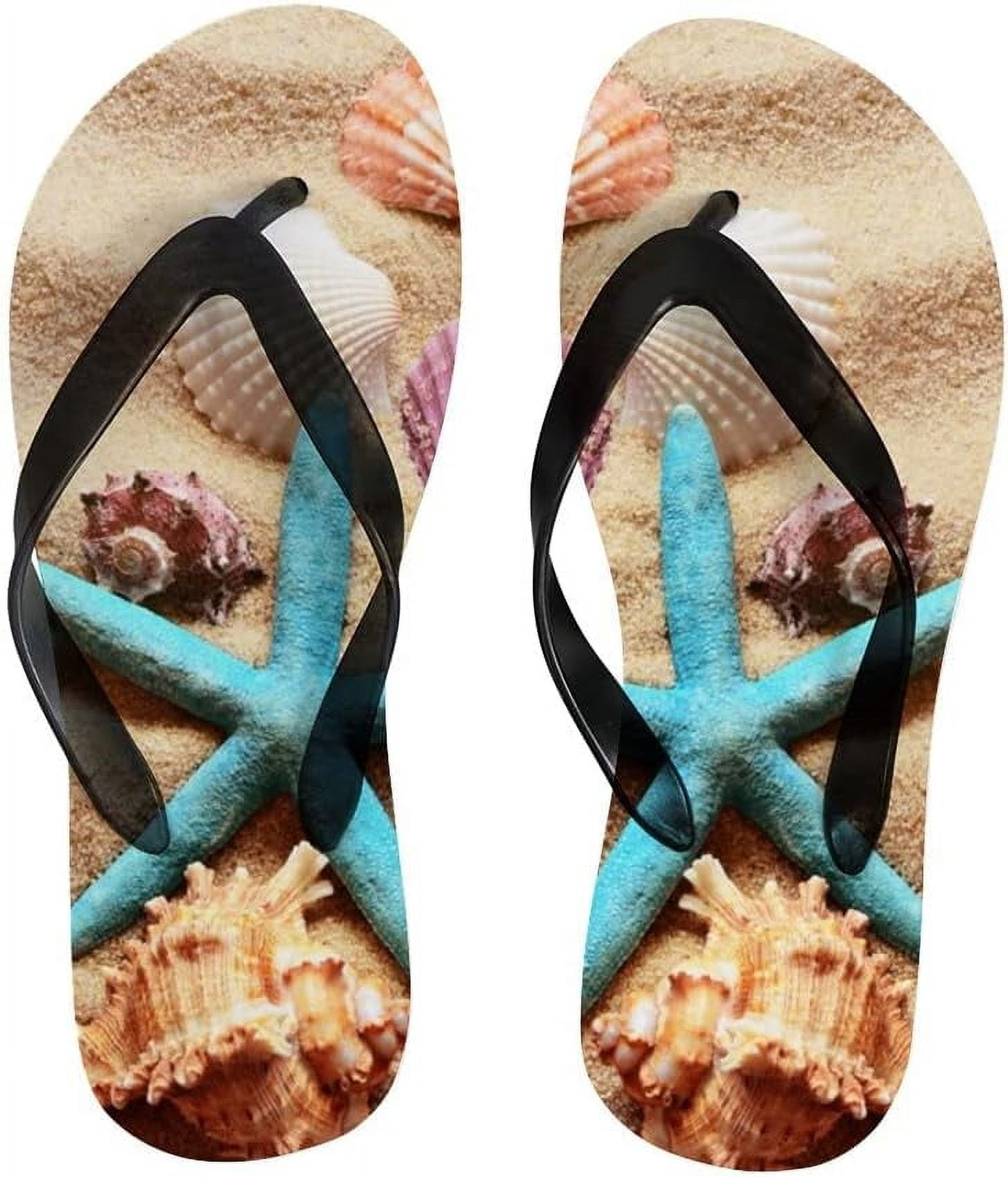 Dreamtimes Flip Flops Slippers Summer Beach Starfish Ocean Sea for ...