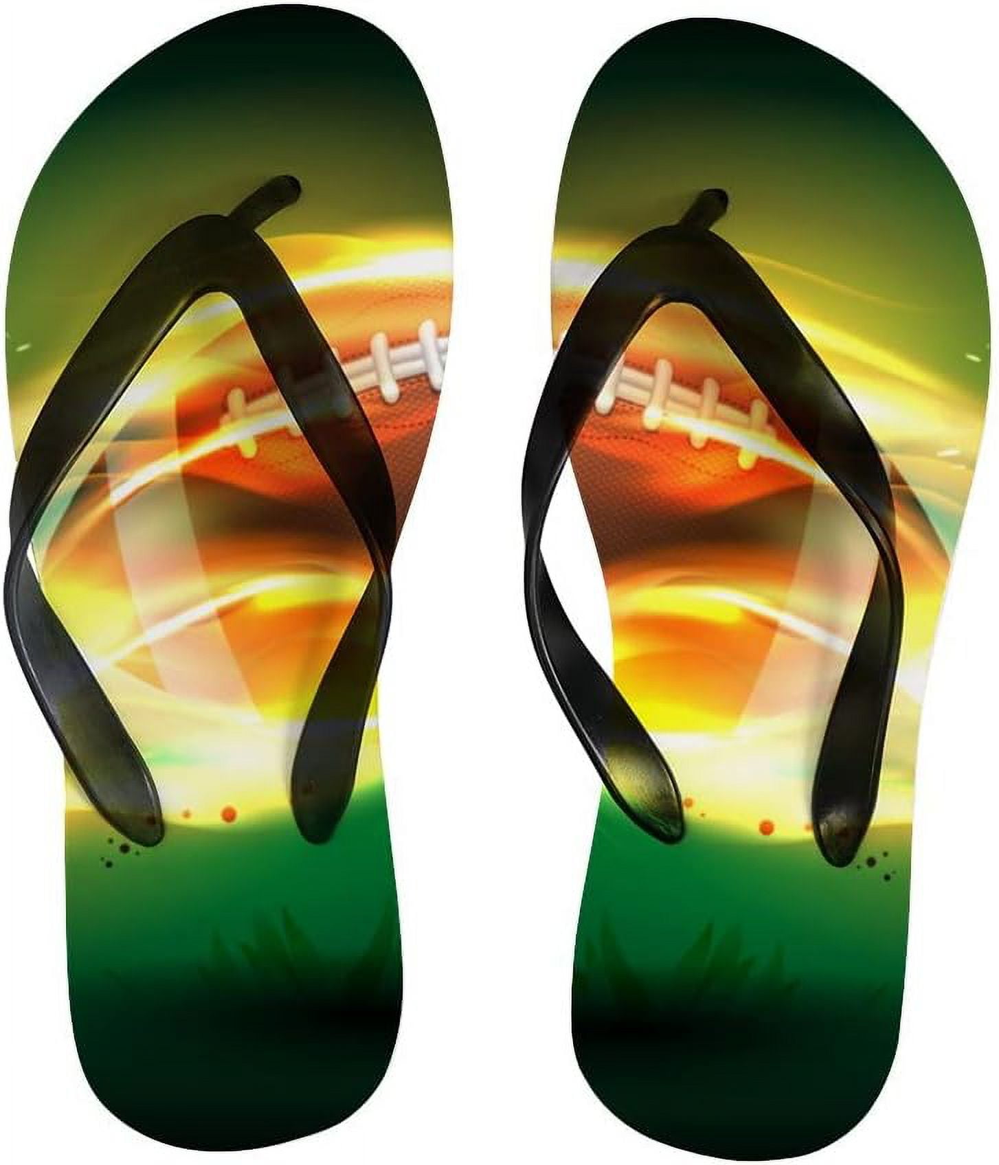 Dreamtimes Flip Flops Slippers Vintage Sports American Football Soccer ...