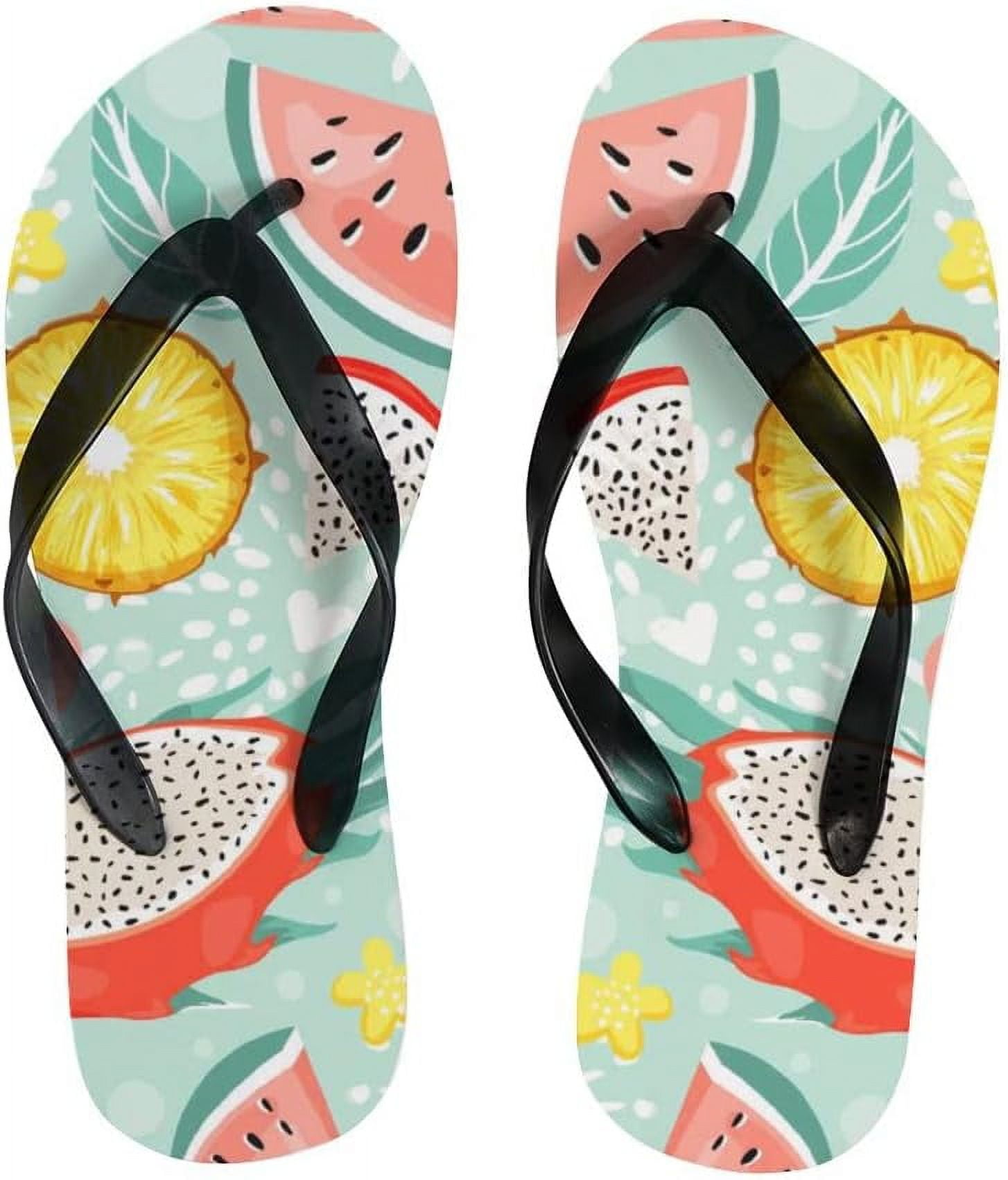 Dreamtimes Flip Flops Slippers watermelon lemon pineapple Sandals for ...