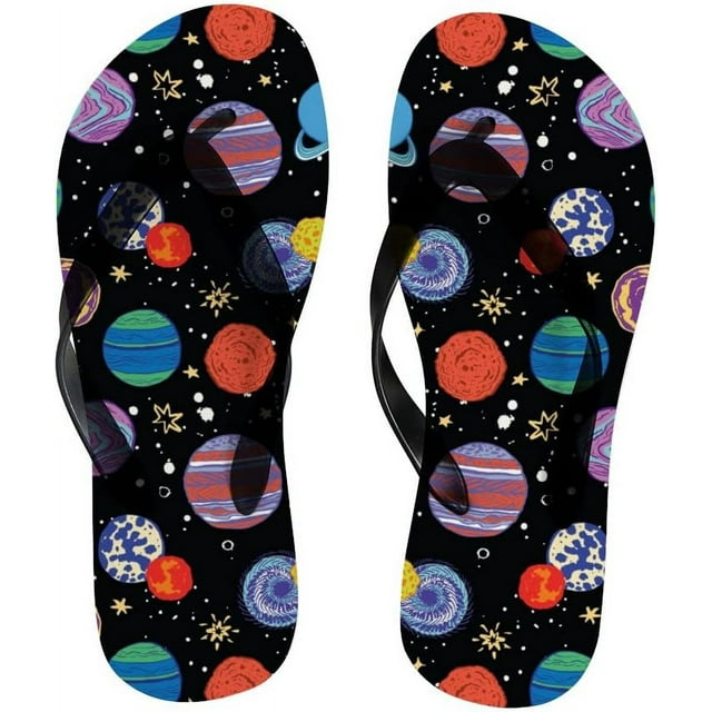 Dreamtimes Flip Flops Star Planet Galaxy Space Universe Slippers ...