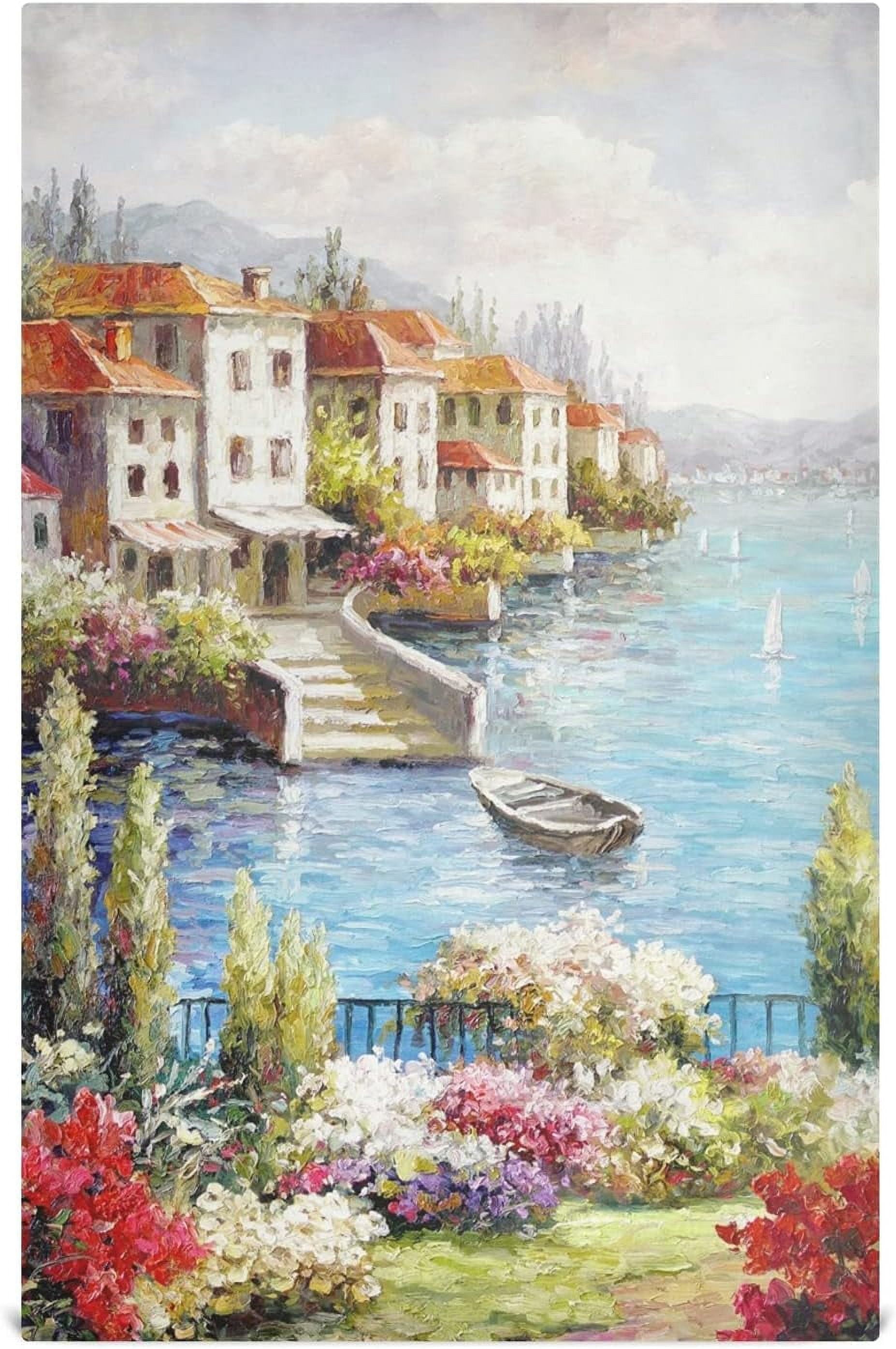 Dreamtimes Floating People Kitchen Dish Towels, 18 Inch x 28 Inch ...