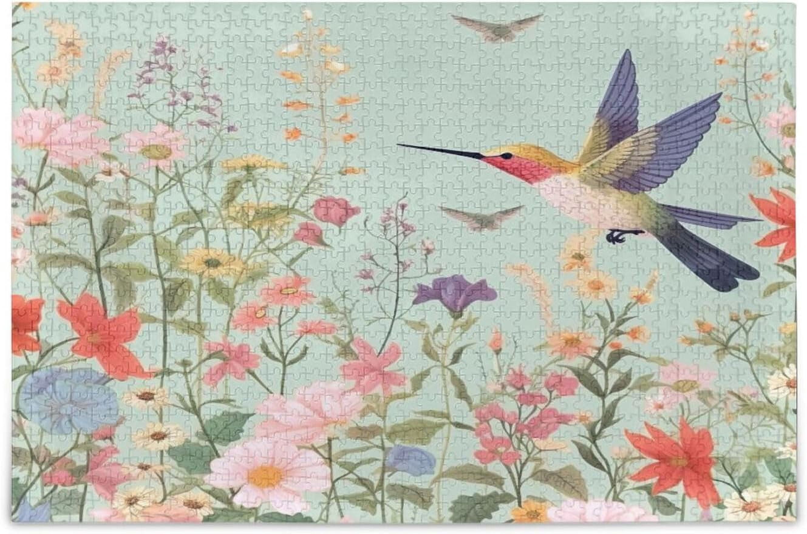 Dreamtimes Floral Bird Jigsaw Puzzles, Puzzles for Adults 1000 Pieces ...