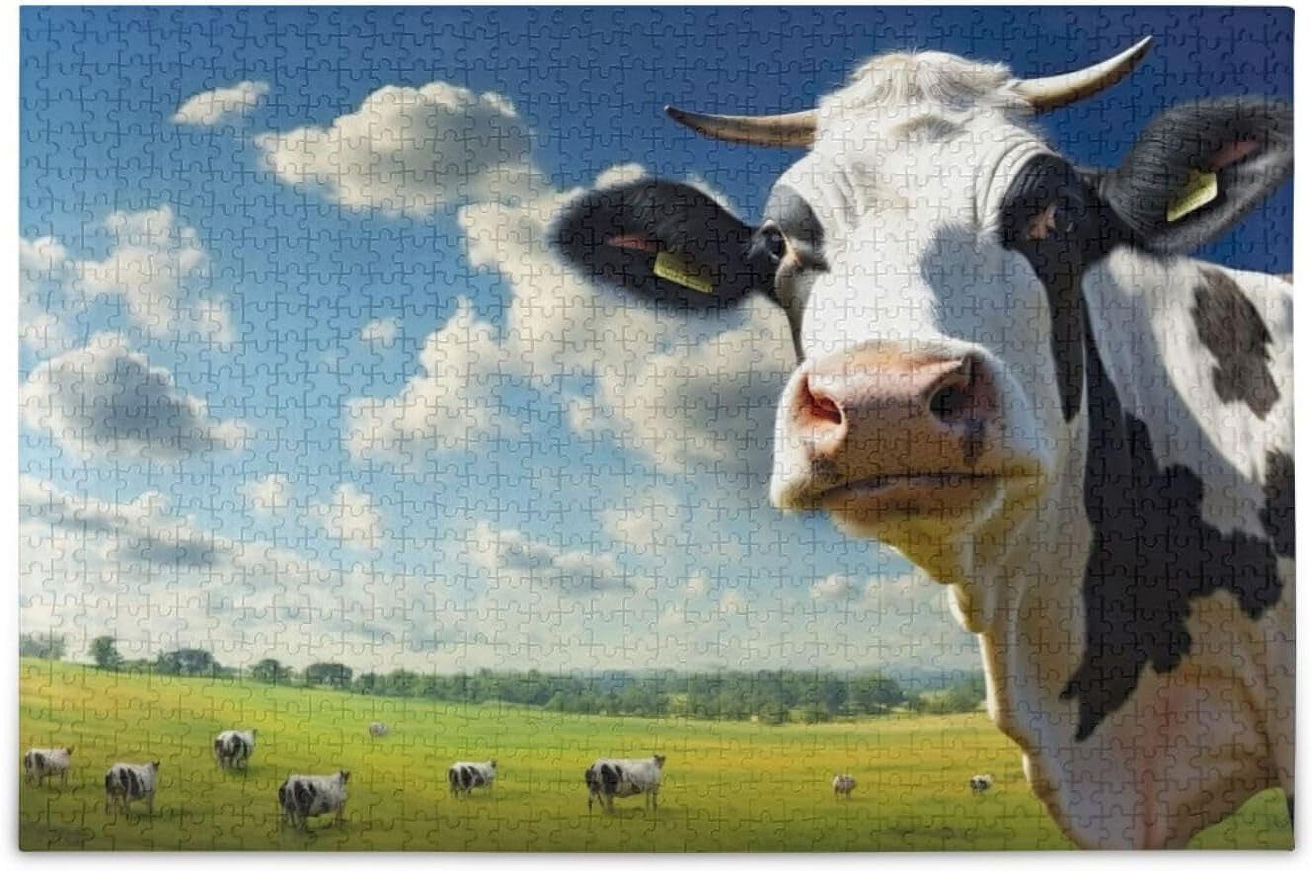Dreamtimes Flower Cow Puzzles for Adults 1000 Piece, Intellectual ...