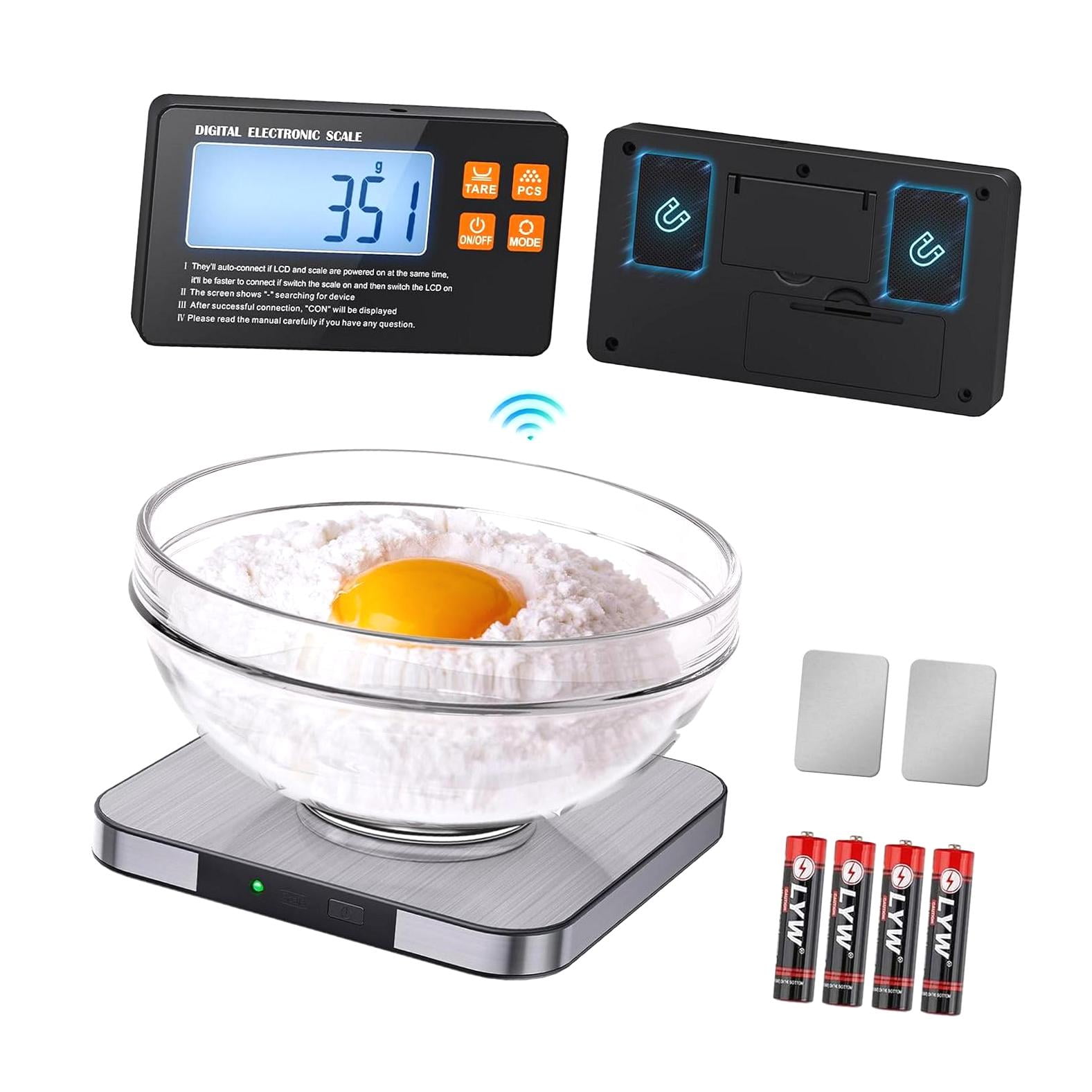 Dreamtimes Food Scale featuring a Split Wireless LCD Display, 33lb ...