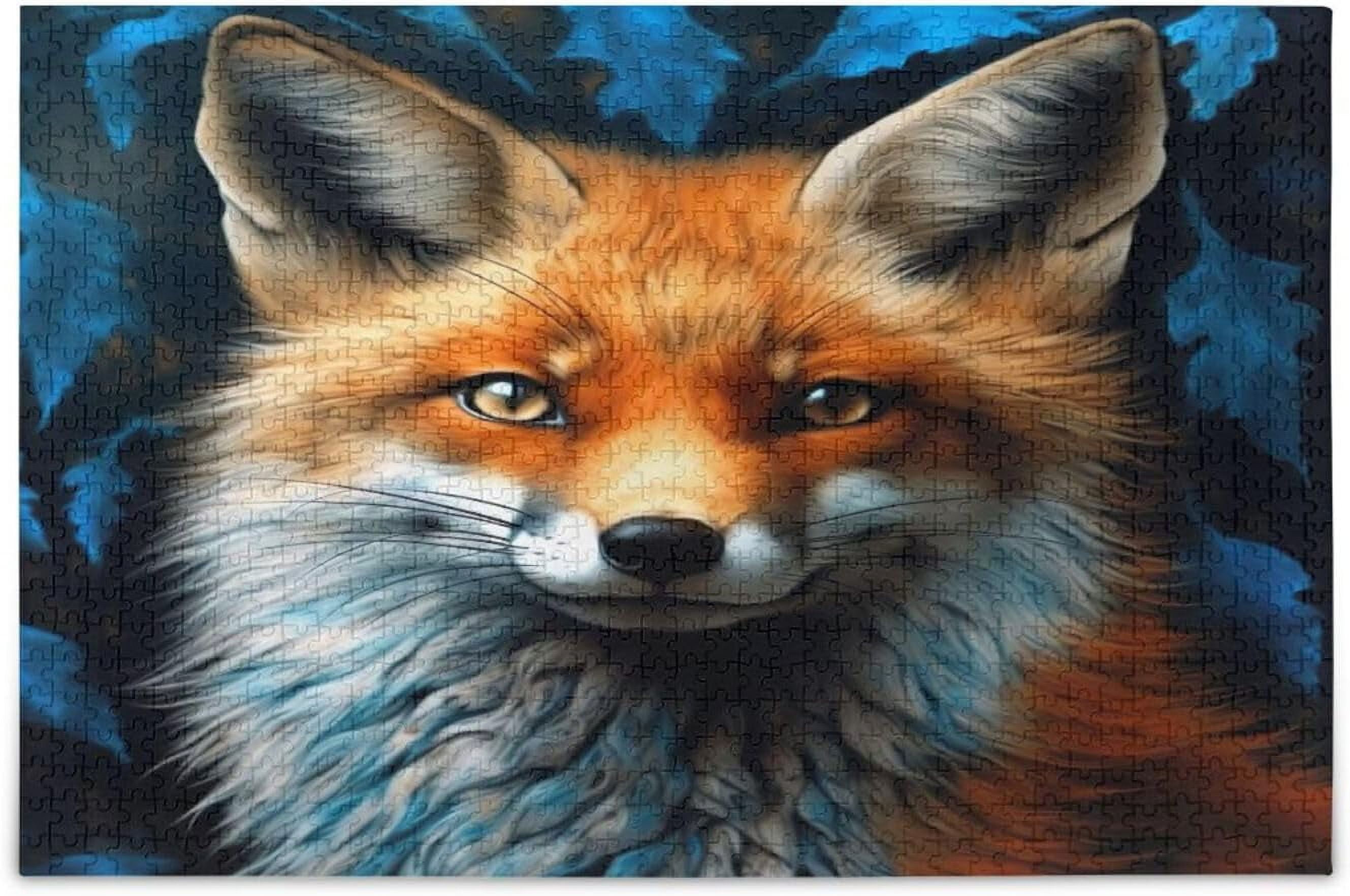Dreamtimes Fox Portrait Art Puzzle 500 Pieces - Wooden Jigsaw Puzzles ...