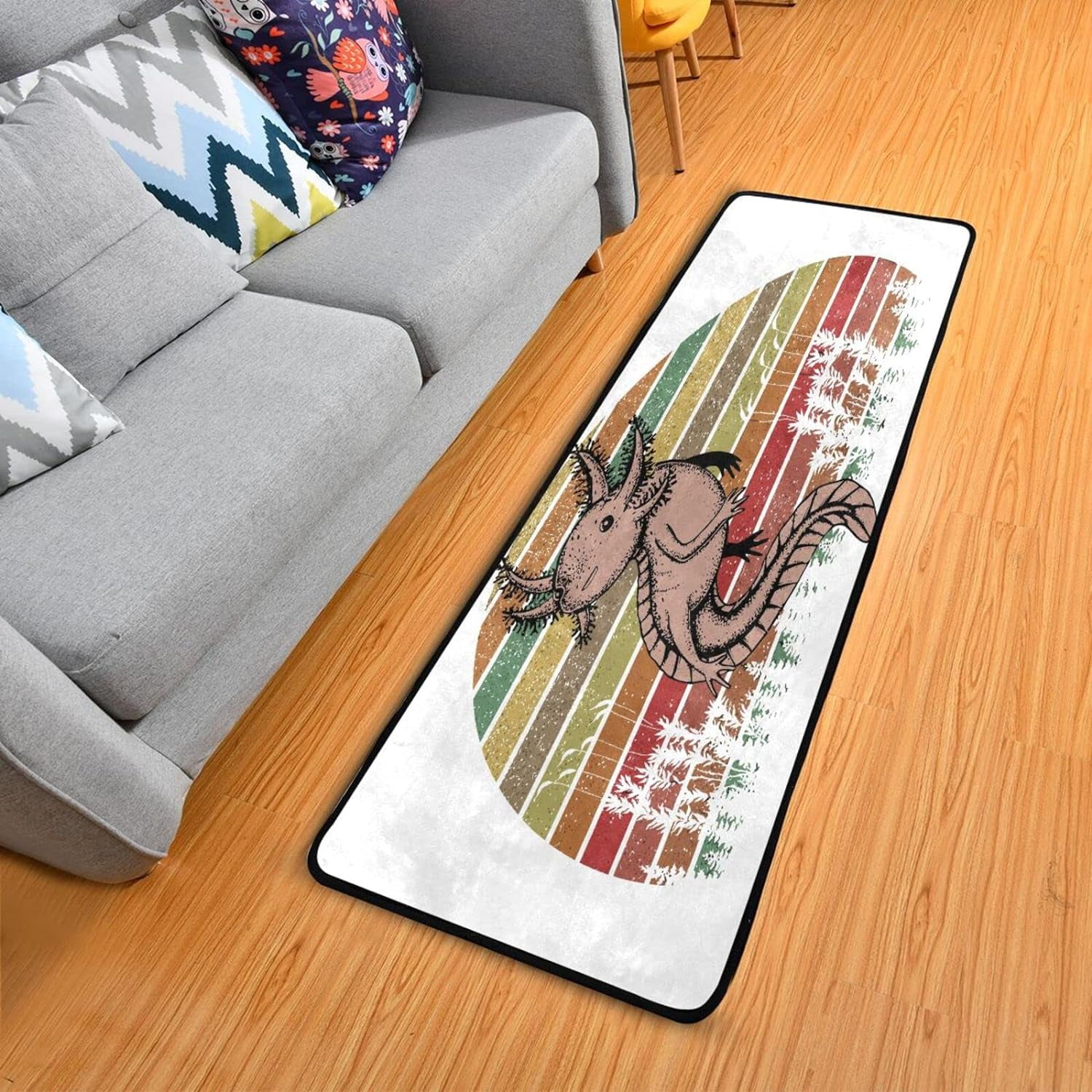 Dreamtimes Funny Axolotl Hallway Runner Rug 2'x6' Kitchen Rug with ...