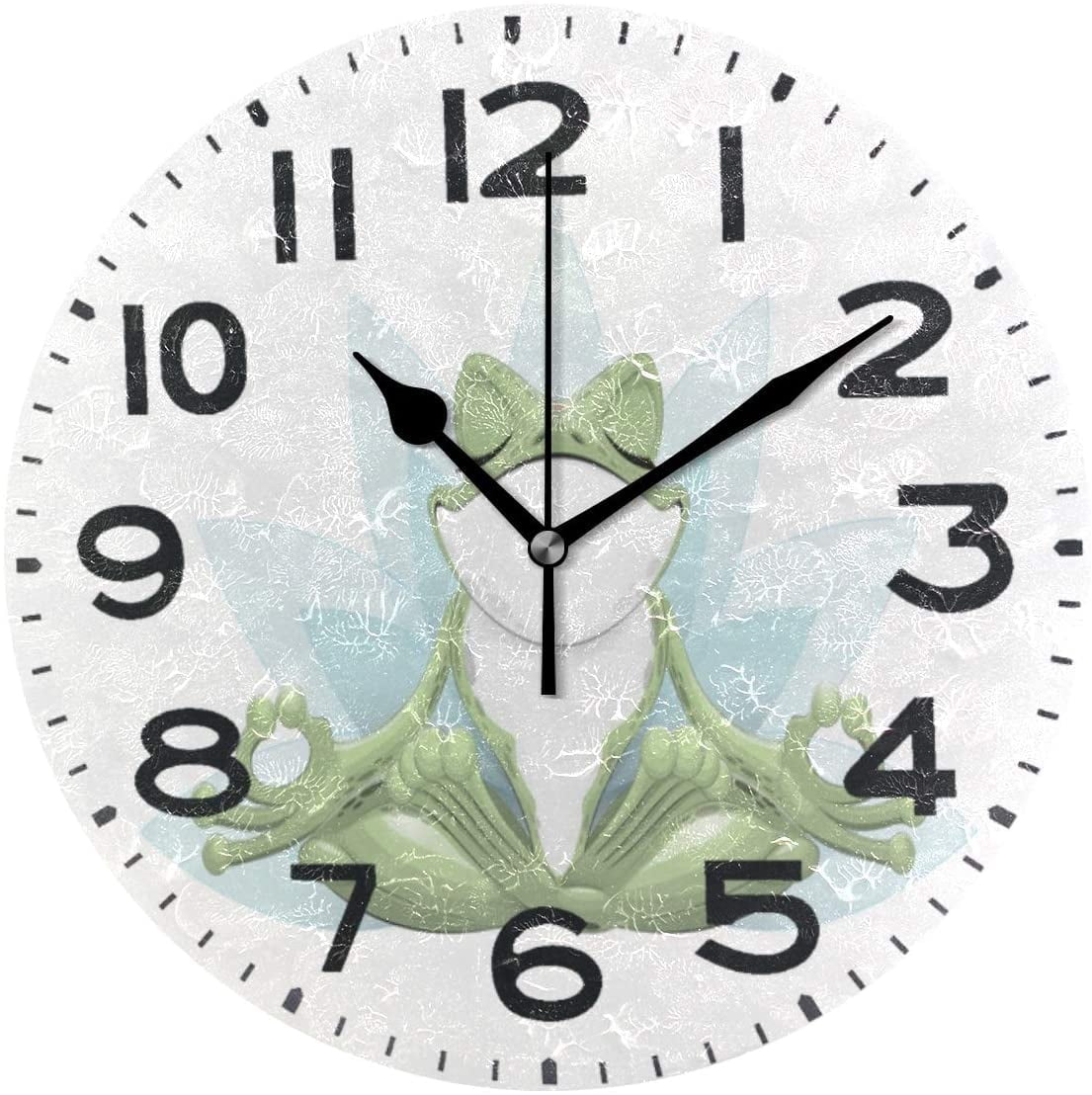 Dreamtimes Funny Cute Frog Doing Yoga in Lotus Flower Printed Round ...