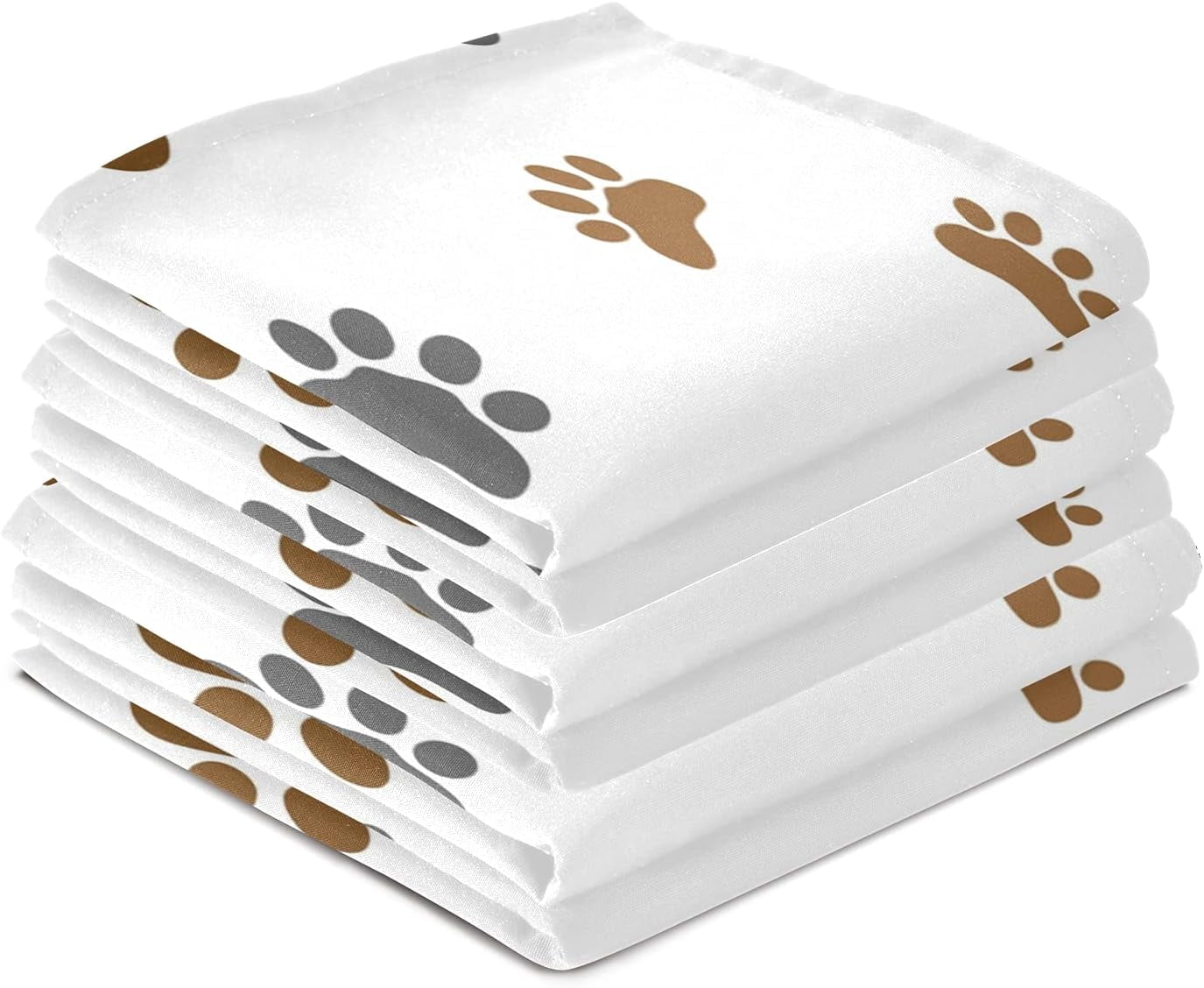 Dreamtimes Funny Dog Paw Print White Kitchen Towels Bar Tea Dish Towel ...