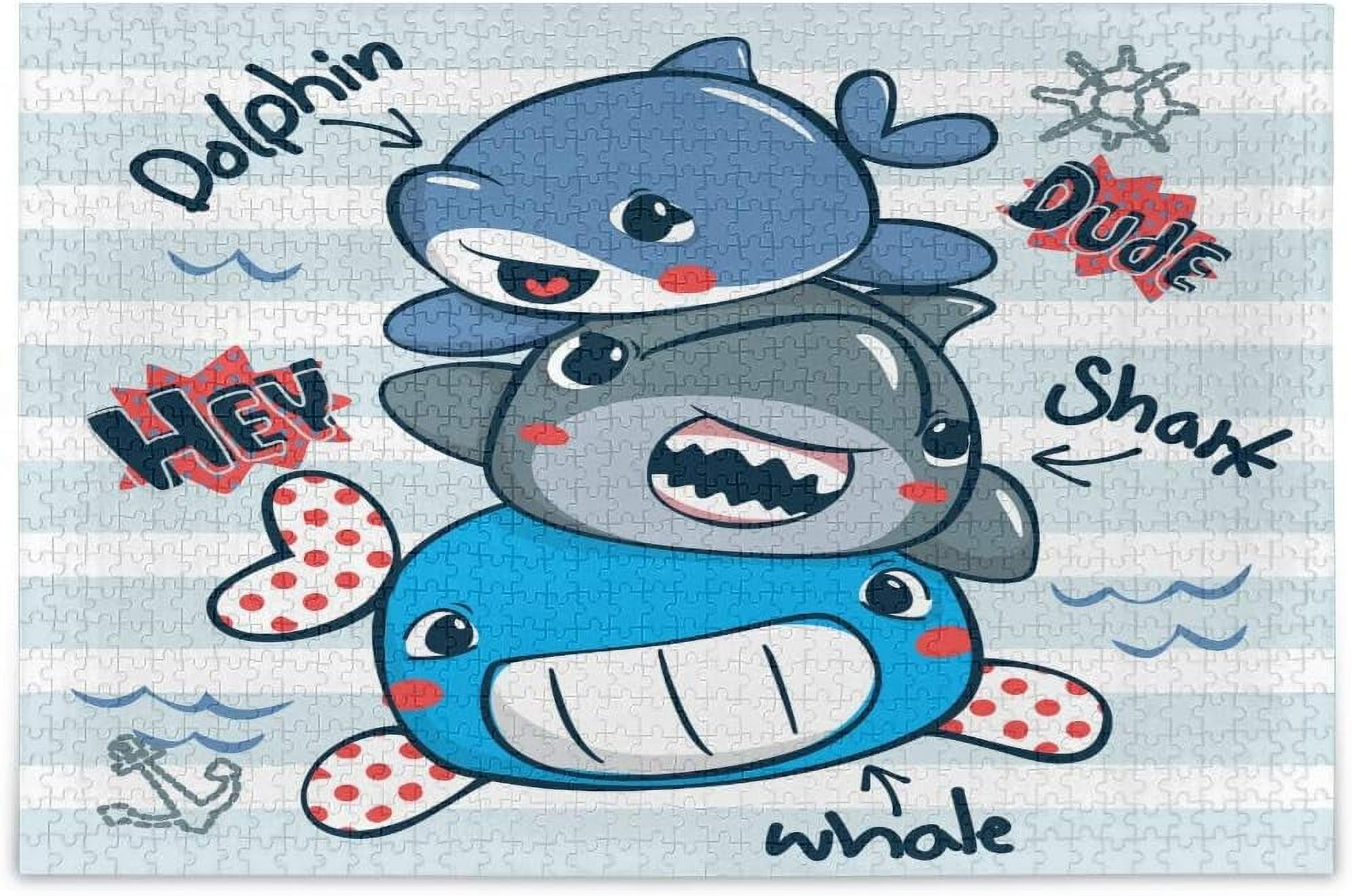 Dreamtimes Funny Marine Animal Whale Shark Dolphin Anchor On Stripe ...