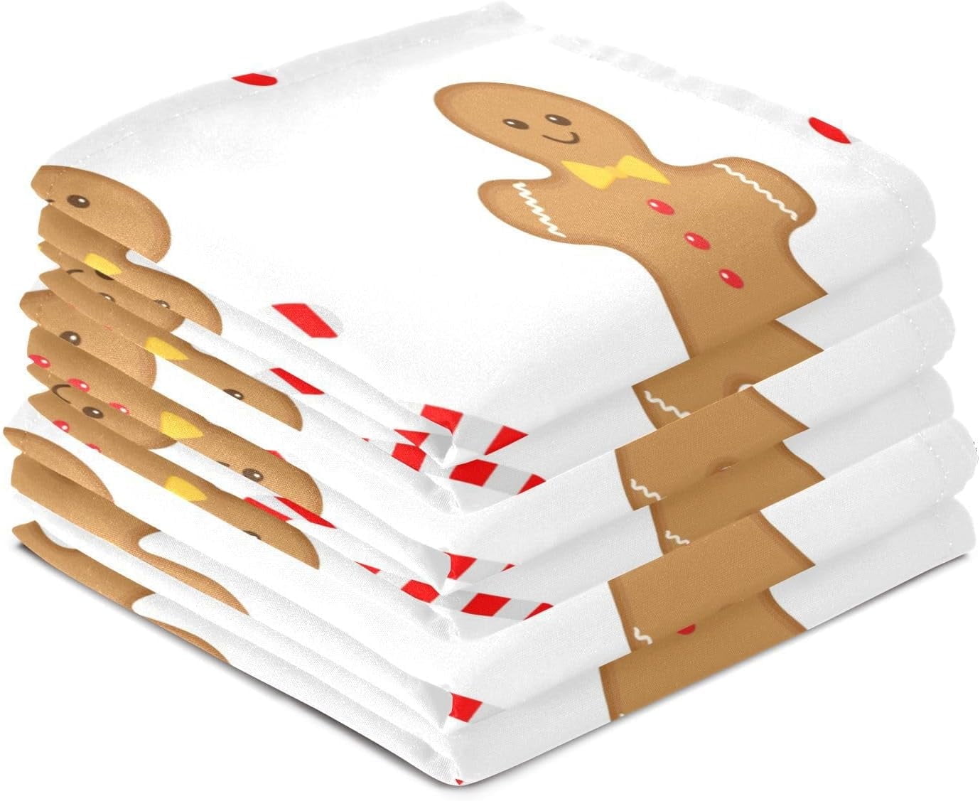 Dreamtimes Gingerbread Man Kitchen Dish Towel 6 Pack, Soft Absorbent ...