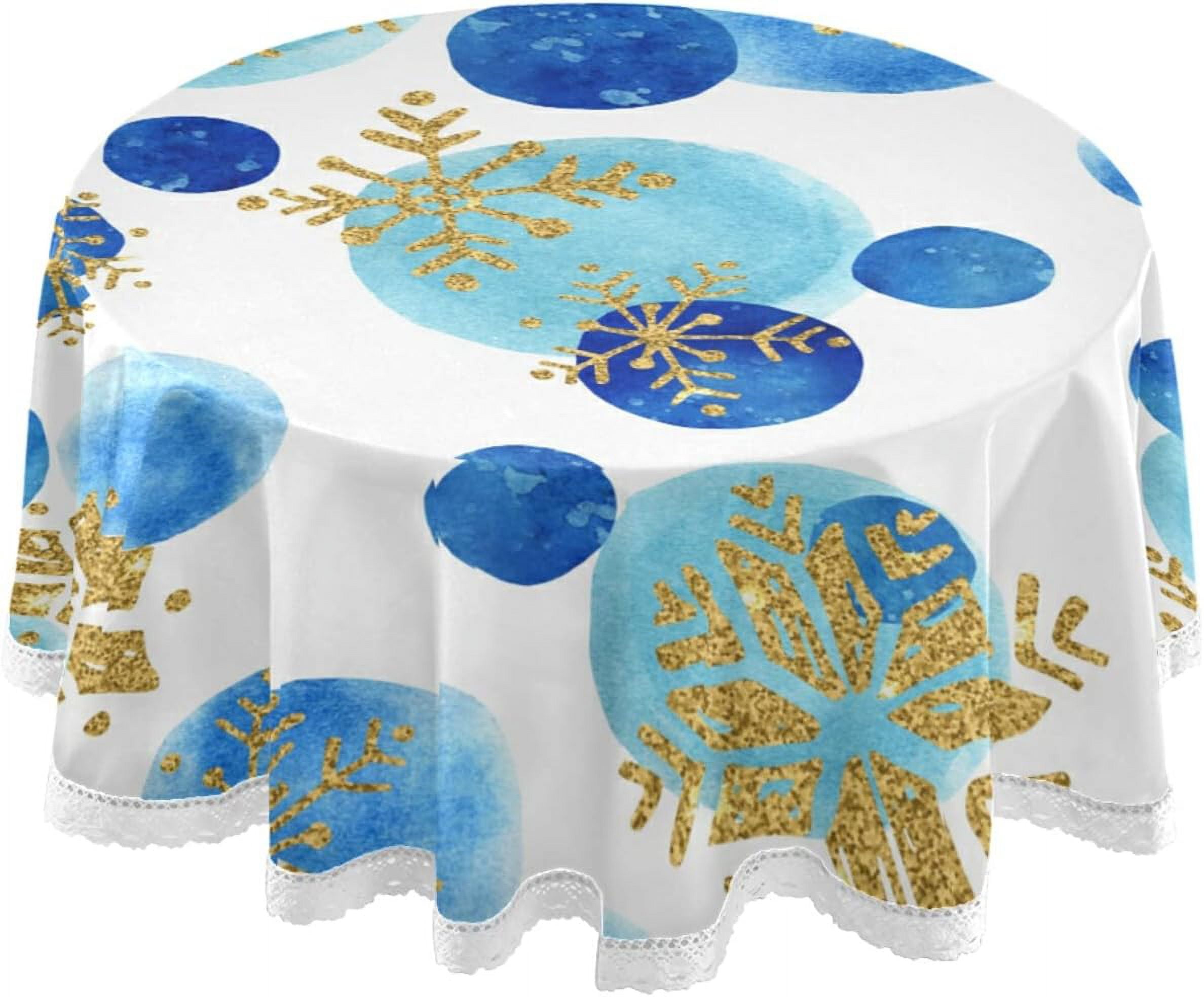 Dreamtimes Glittering Snowflakes and Watercolor Circles Round ...