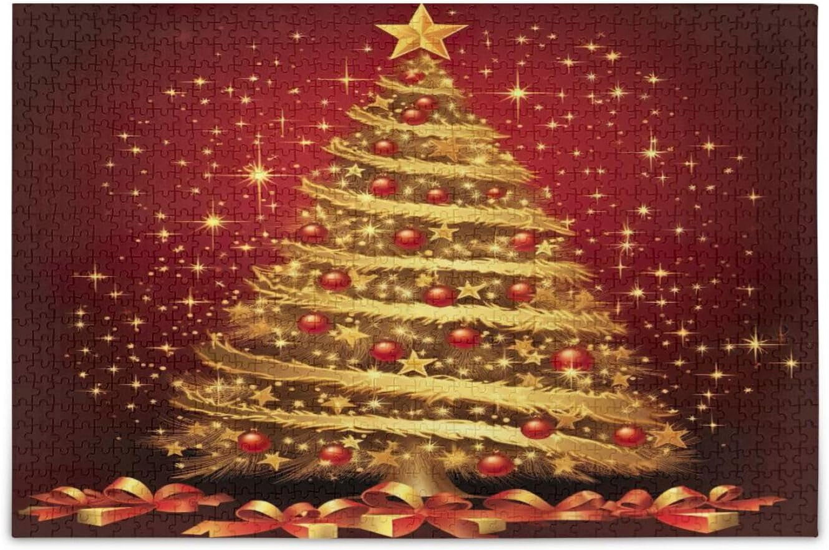 Dreamtimes Golden Christmas Tree Jigsaw Puzzle 500 Pieces,Wooden ...