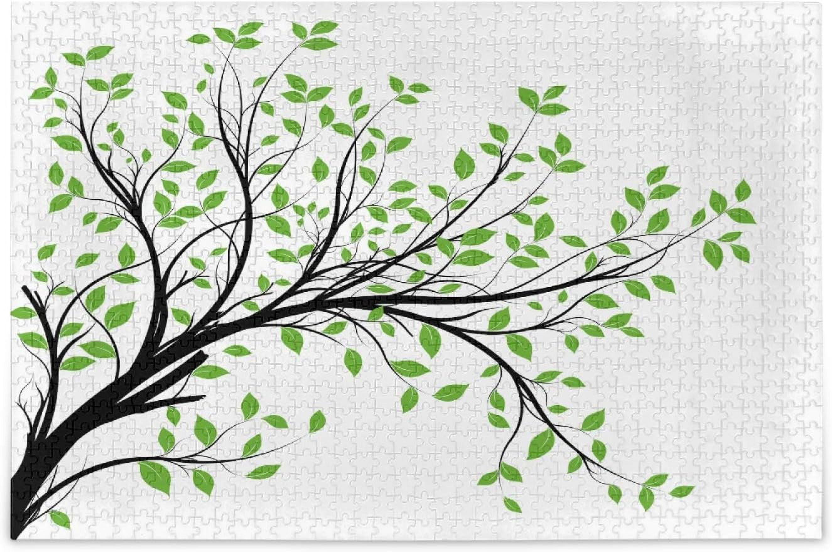 Dreamtimes Green Leaves Branch Puzzle for Adults 500 Piece Puzzles Game ...