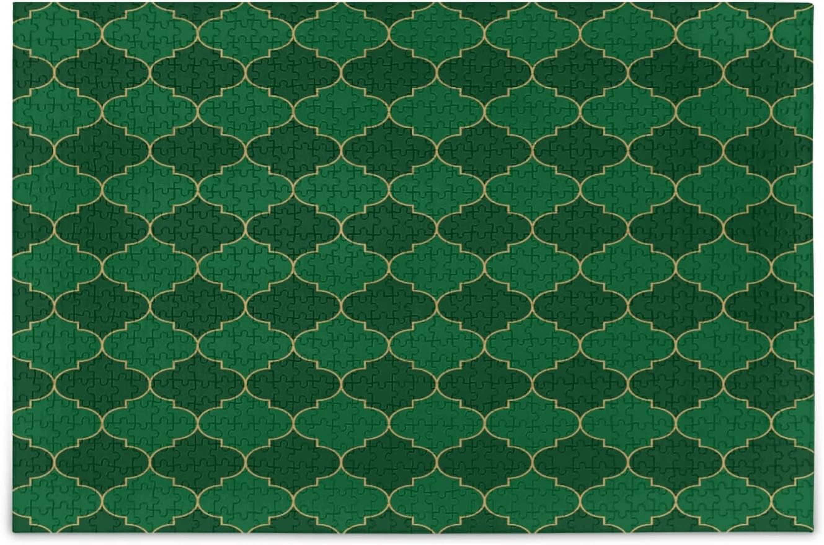 Dreamtimes Green Moroccan Pattern Jigsaw Puzzles, Puzzles for Adults ...