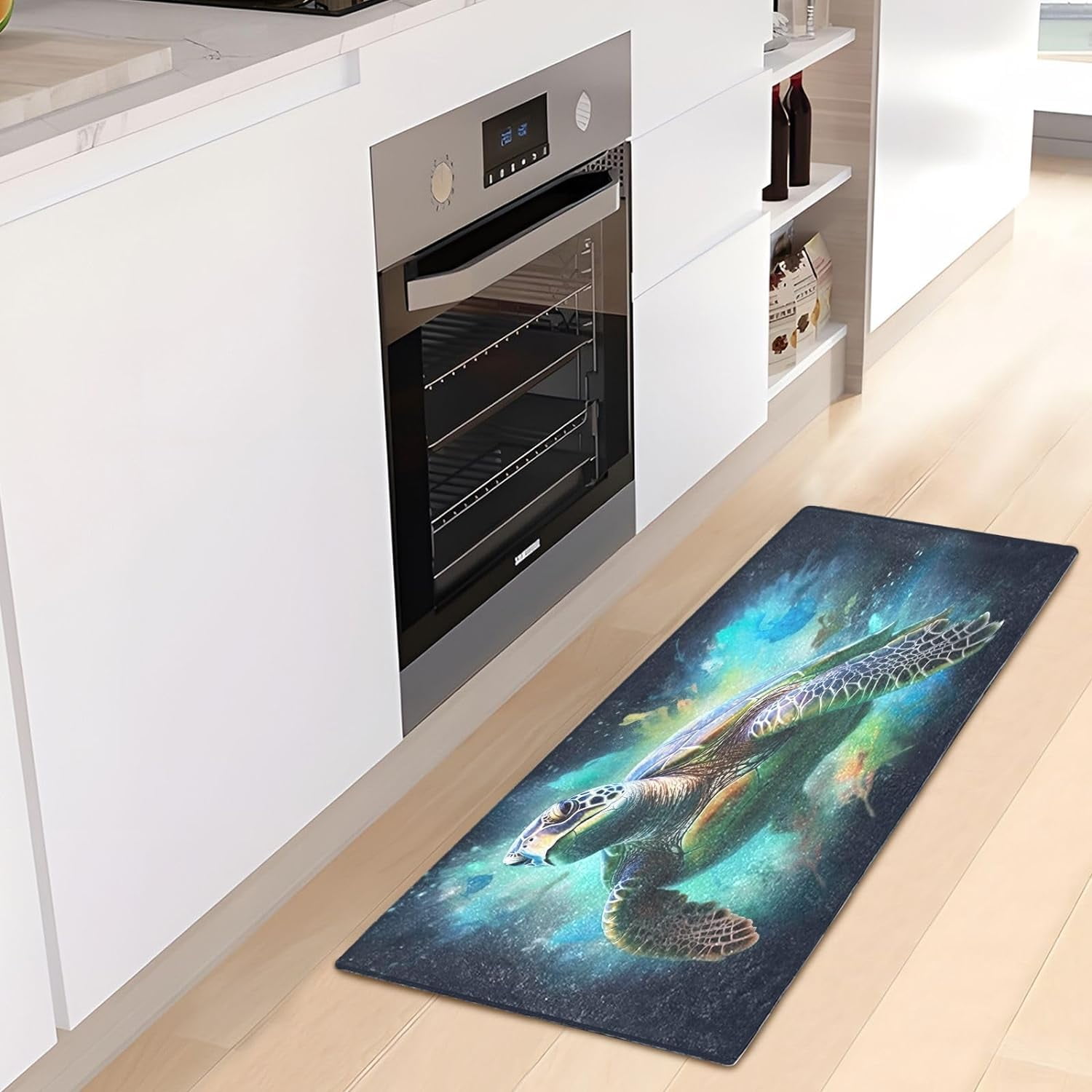Dreamtimes Green Sea Turtle Kitchen Mat 20"x39", Non Skid Kitchen ...