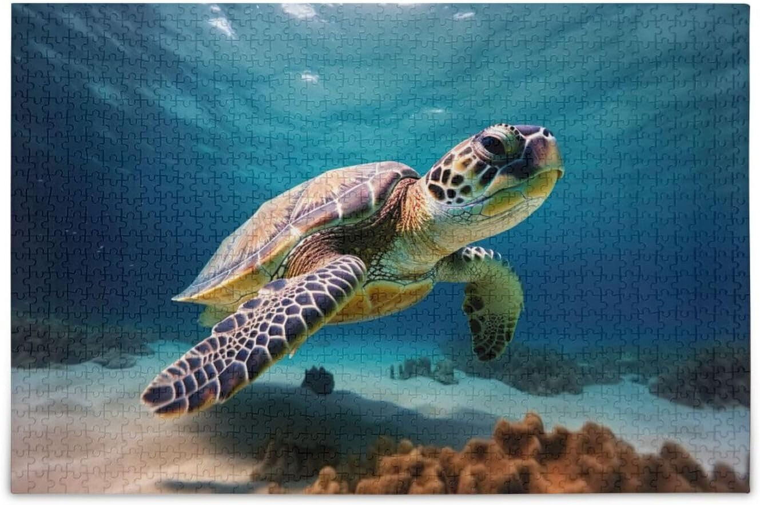 Dreamtimes Green Turtle 500 Piece Large Jigsaw Puzzle for Adults - Game ...