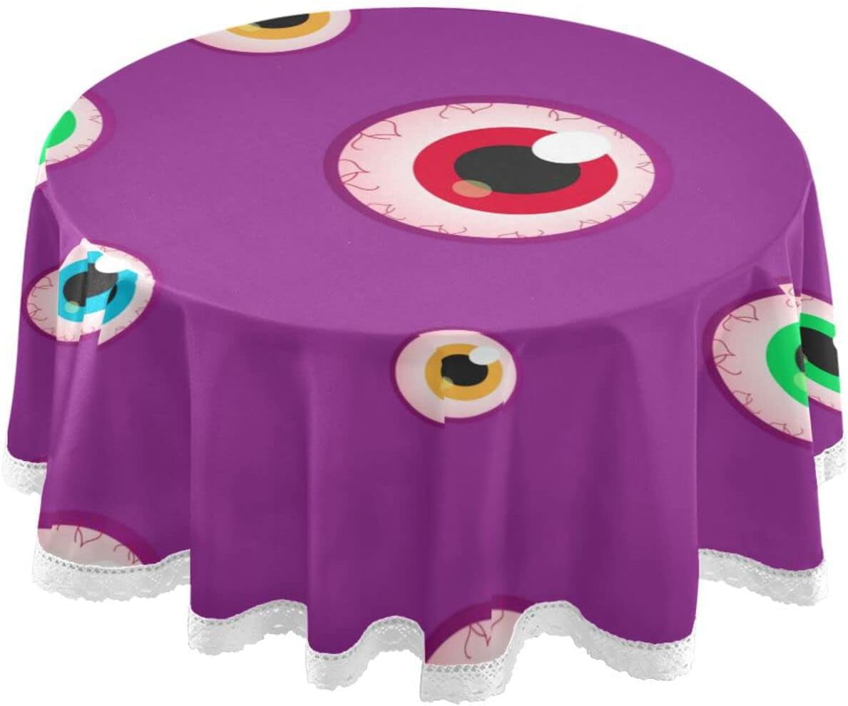 Dreamtimes Halloween Creepy Eyeballs Round Tablecloth 60", Table Cover ...
