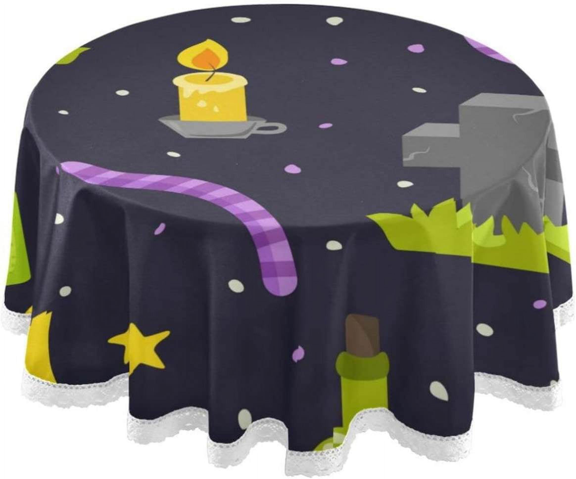 Dreamtimes Halloween Gravestones Round Tablecloth 60In, Water Resistant ...