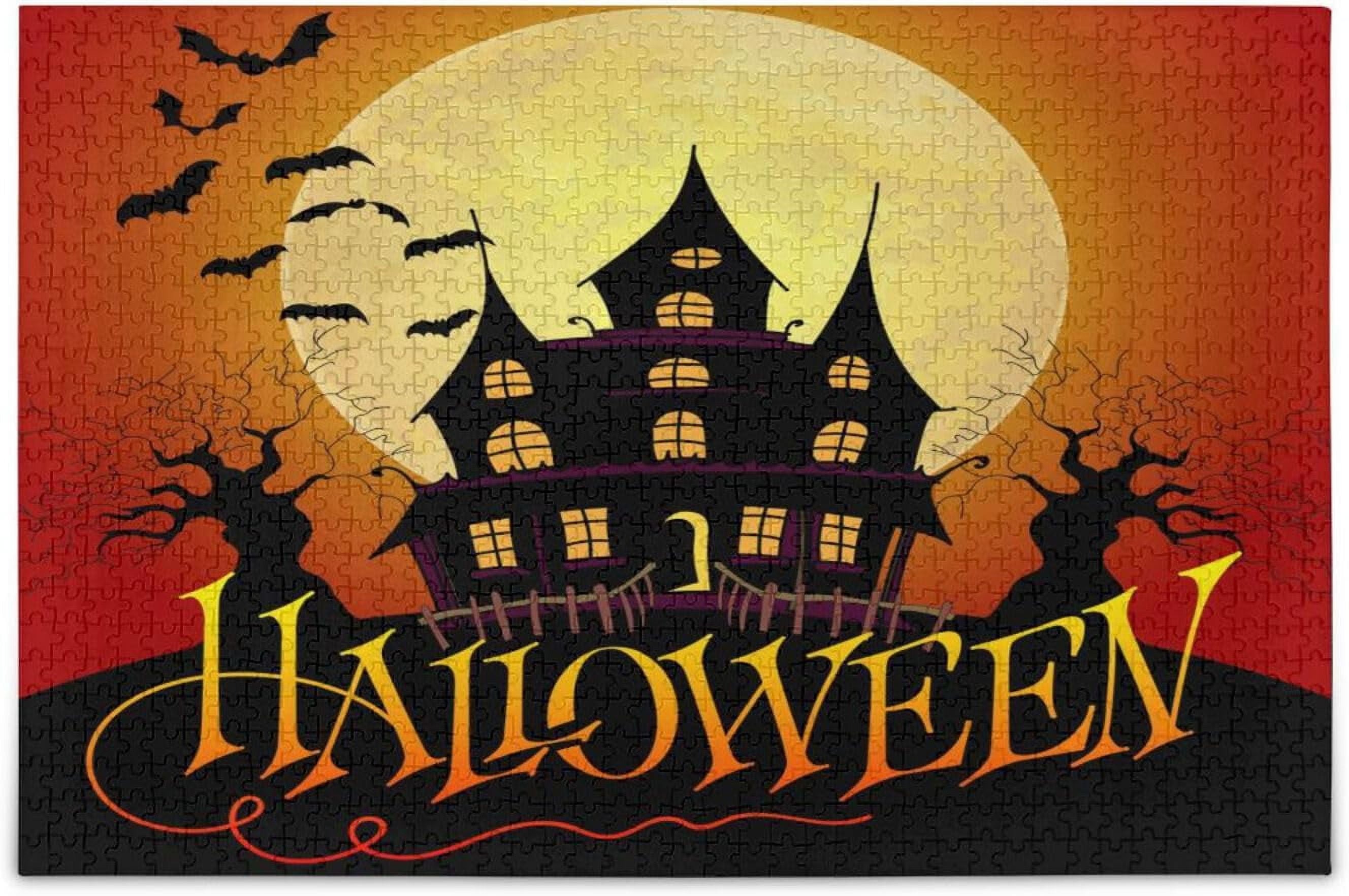 Dreamtimes Halloween Haunted House Jigsaw Puzzle 500 Pieces,Wooden ...