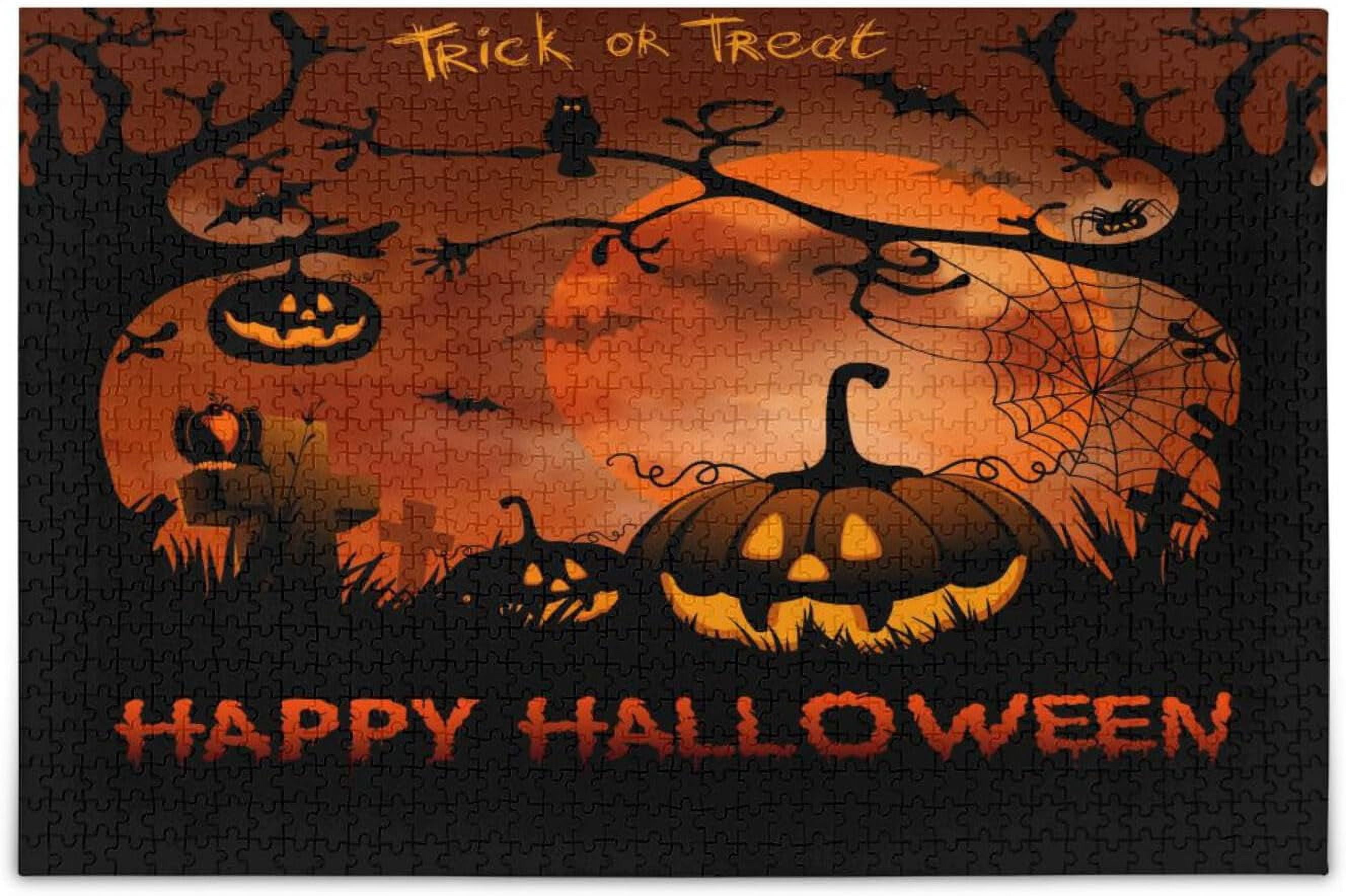 Dreamtimes Halloween Night Theme Jigsaw Puzzle 1000 Pieces,Wooden ...