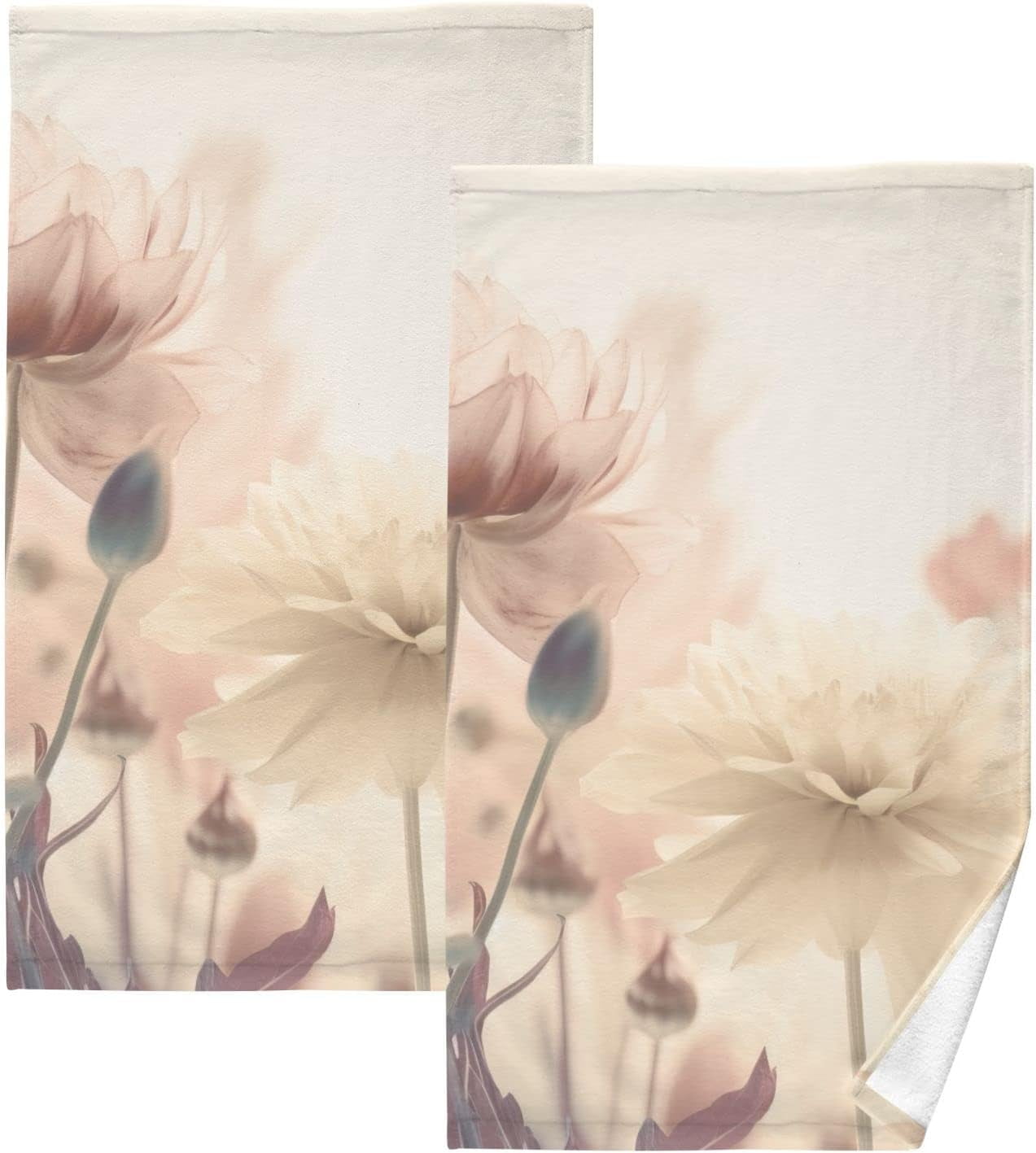 Dreamtimes Hand Towels Flowers Aesthetic Print, Cotton Bath Towels ...